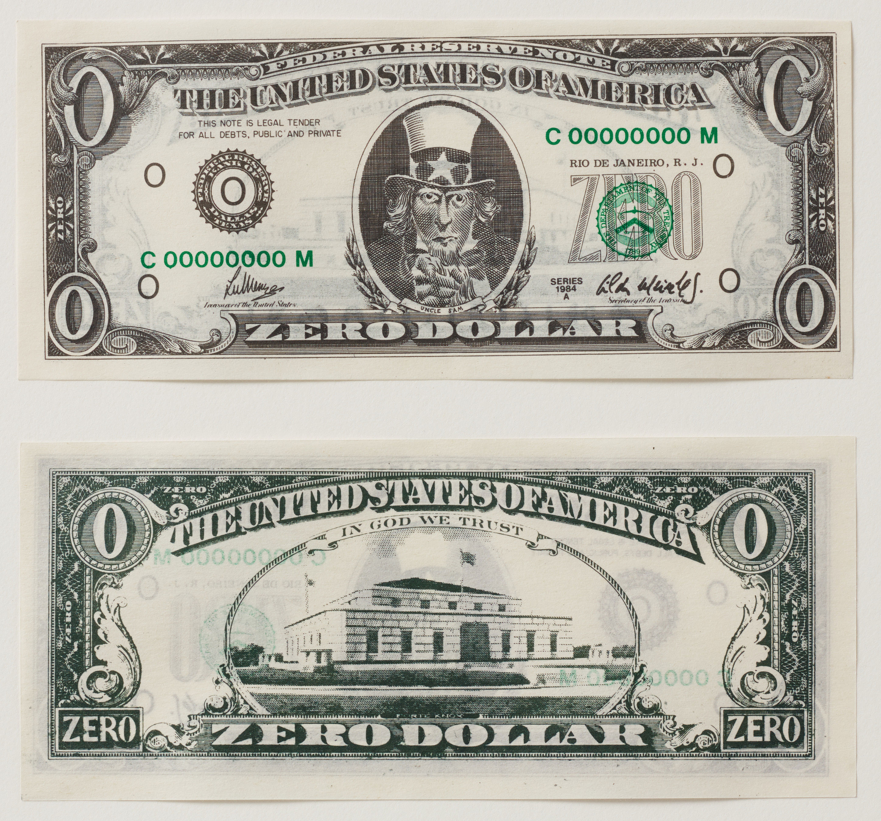 Cildo Meireles, "Zero Dollar". - Bukowskis