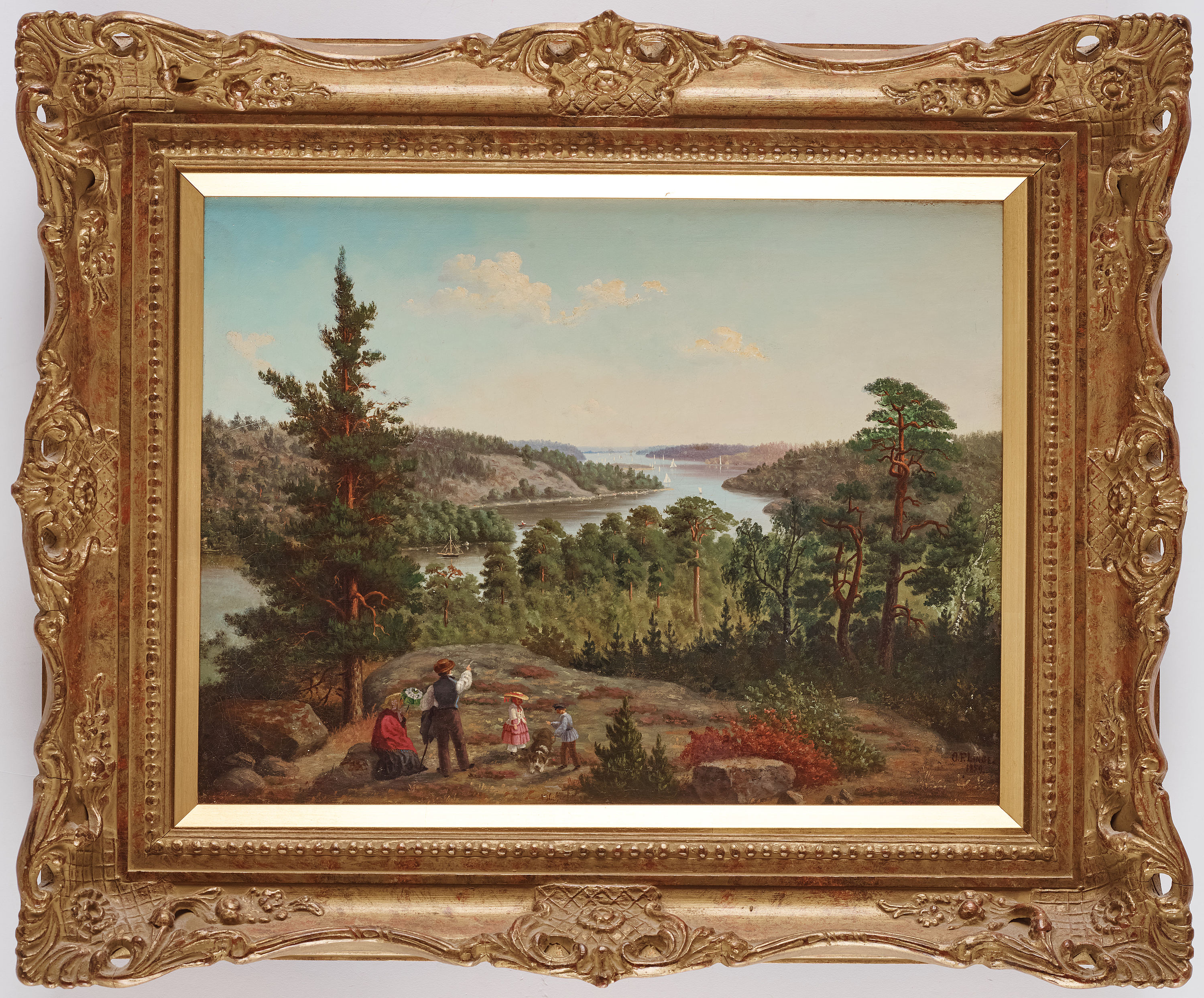 Carl Fredrik Linge, Skärgårdslandskap. - Bukowskis