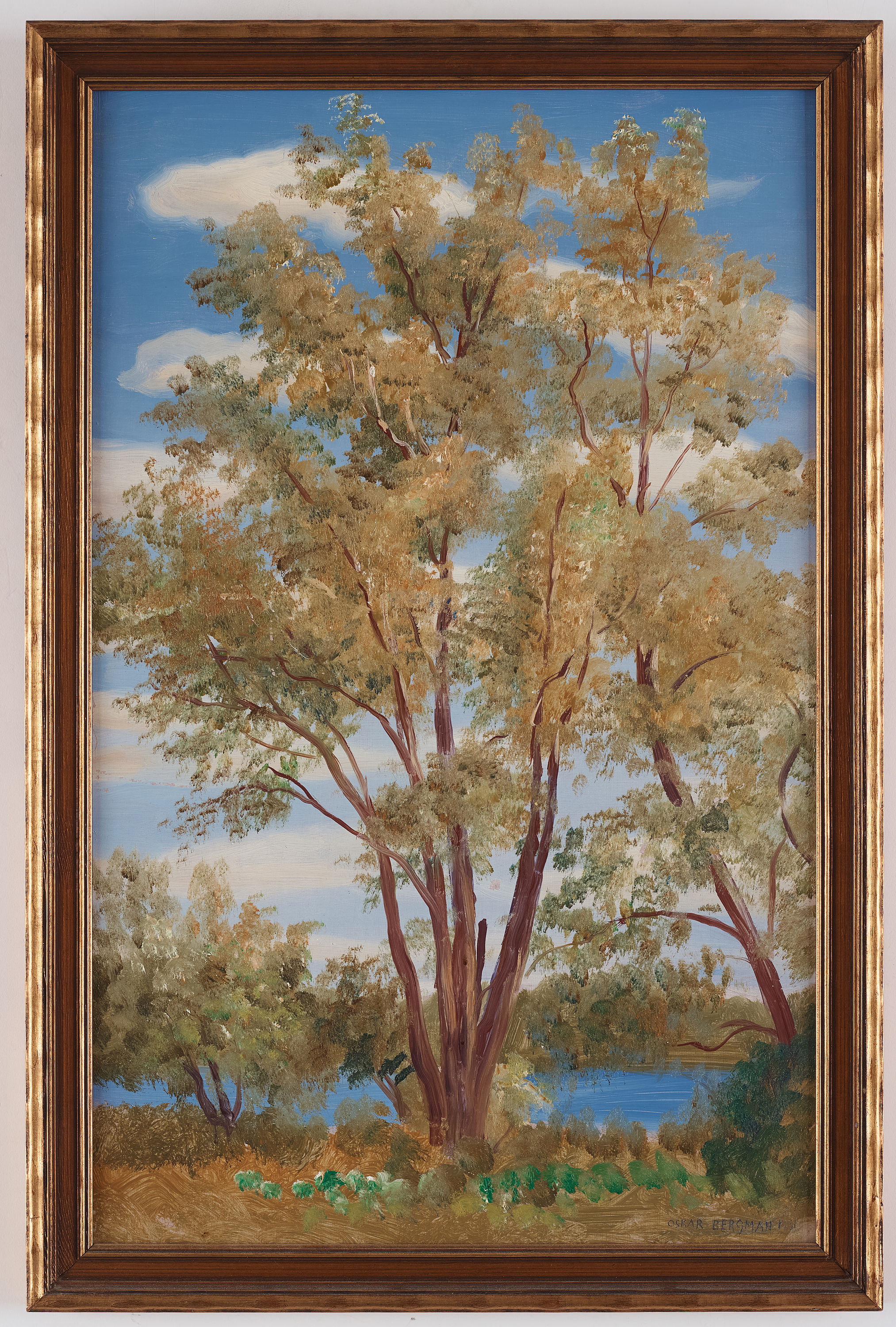 Oskar Bergman, Trees in spring. - Bukowskis