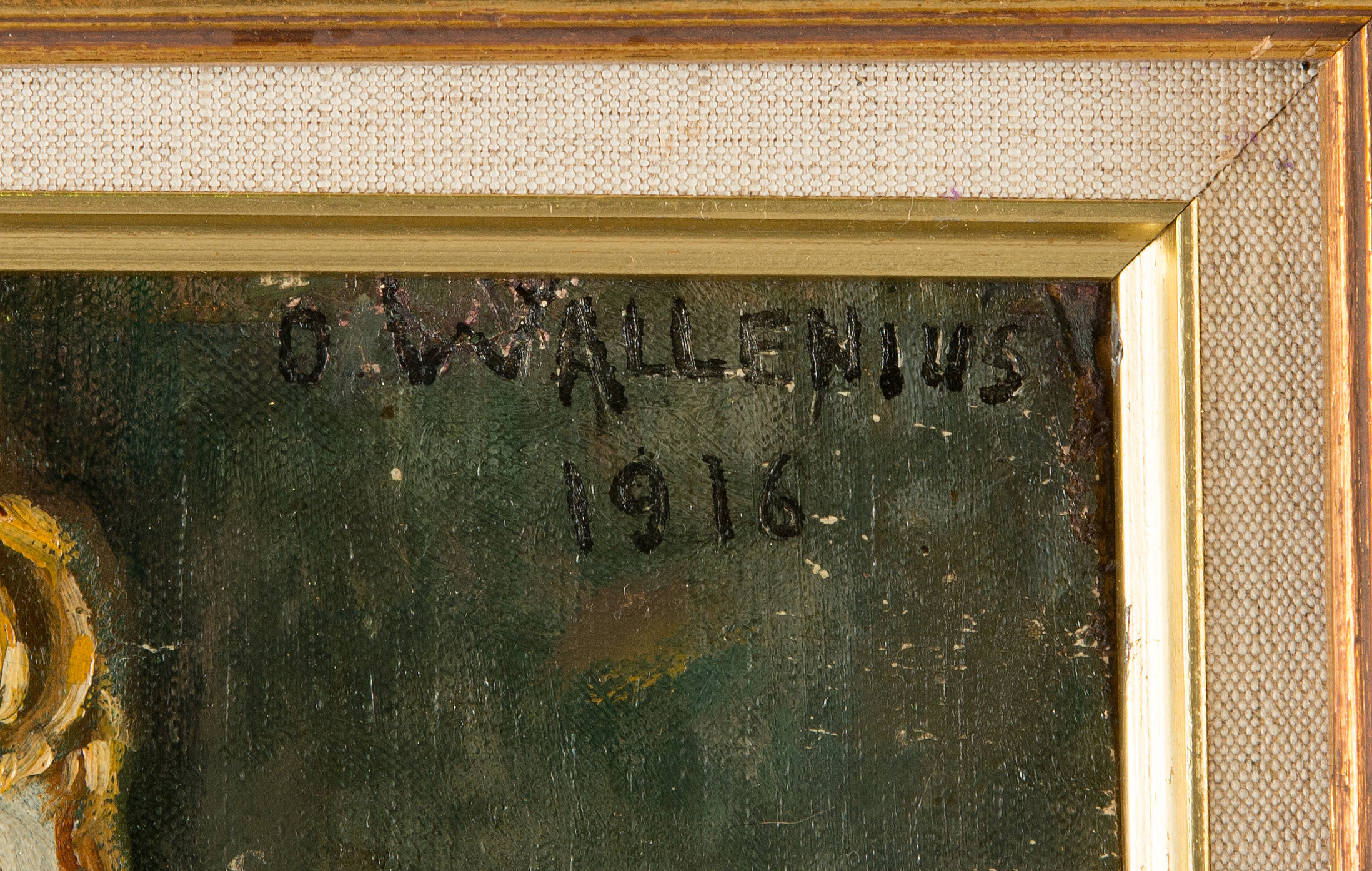 Otto Wallenius, olja på pannå, signerad och daterad 1916. - Bukowskis