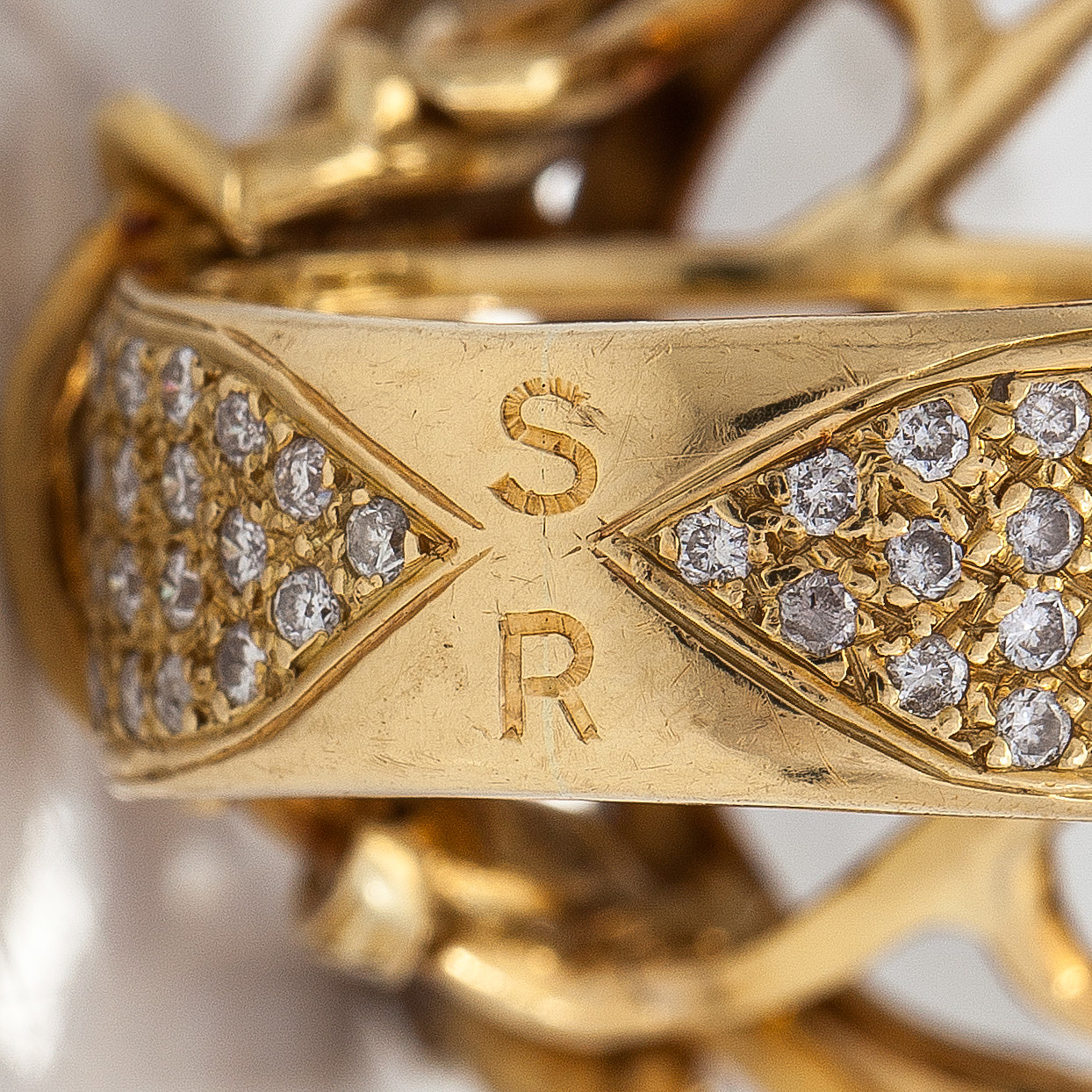 An 18K gold ring, topaz and diamonds approx. 1.60ct in total, Sasha ...