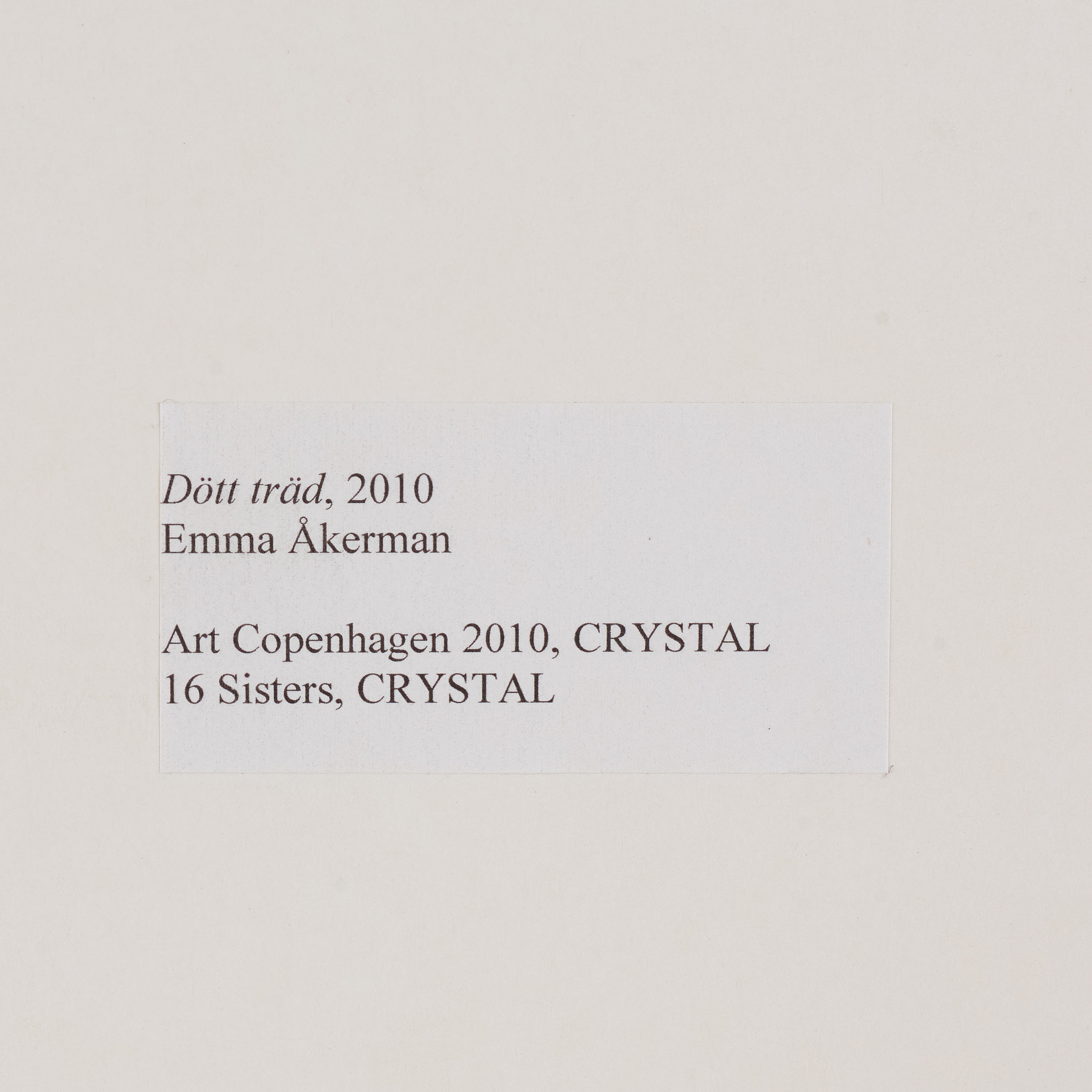 Emma Åkerman, "Dött träd". - Bukowskis