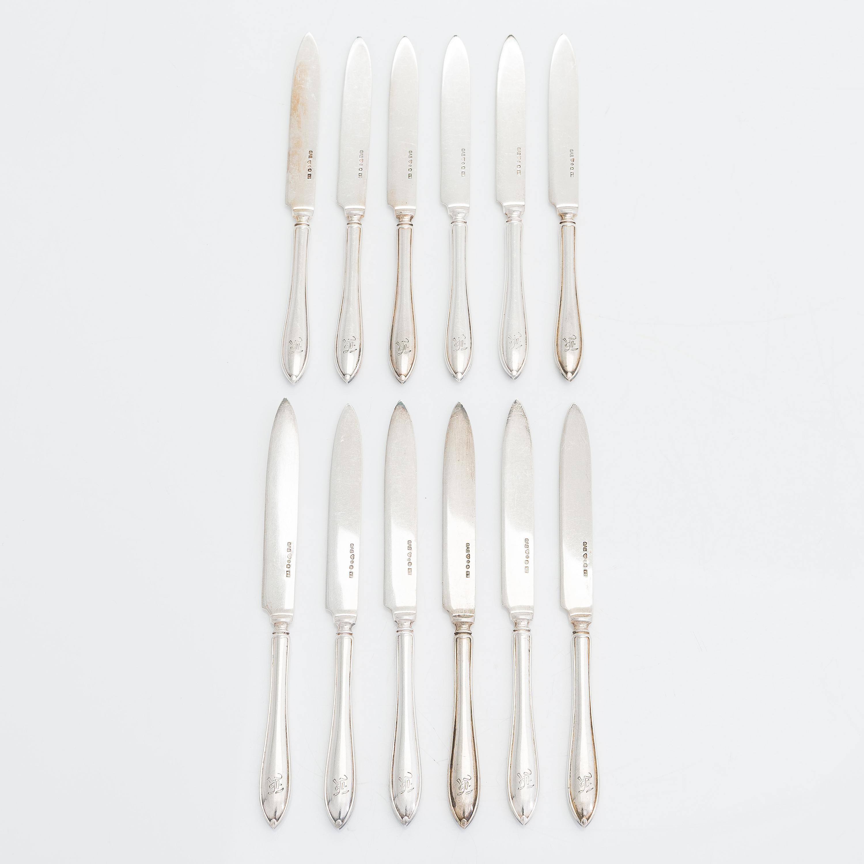 Silver cutlery, 25 pcs, model 'Svensk spets', Luleå and Stockholm 1925 ...