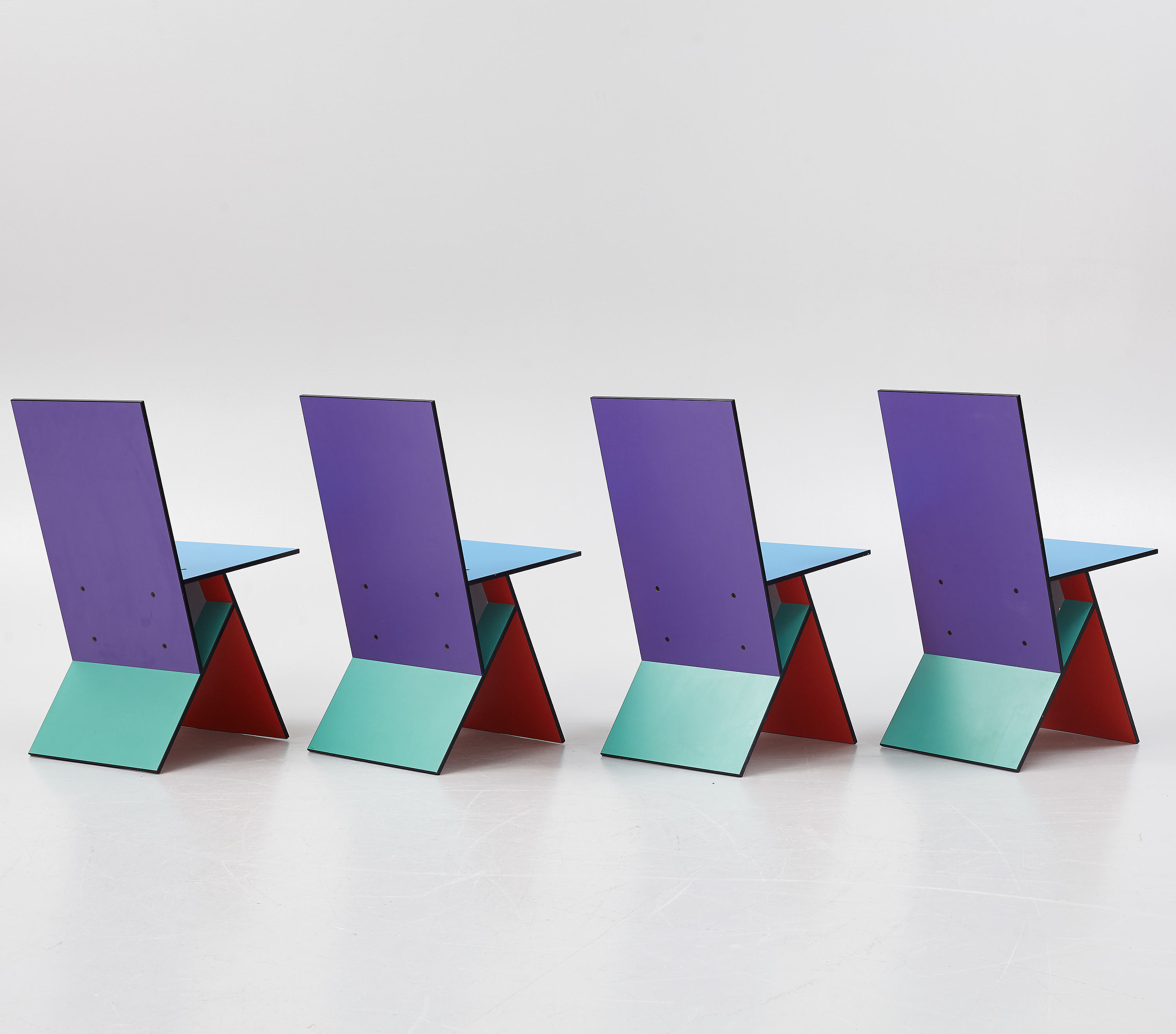 Verner Panton, a set of four 'Vilbert' chairs for IKEA, 1993-94. - Bukowskis
