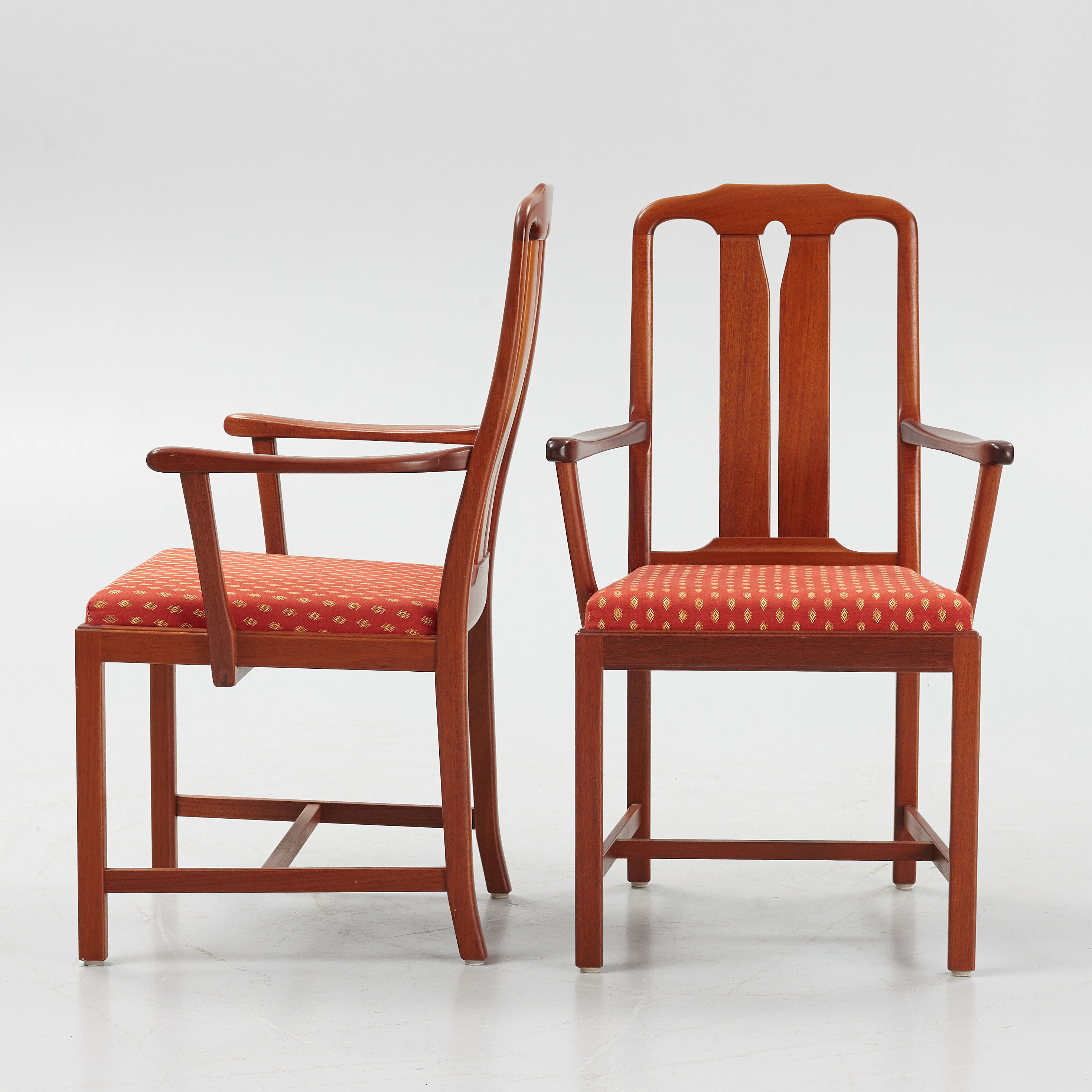 Carl Malmsten, stolar, 8st (6+2), "Ambassadör", Åfors Möbelfabrik ...