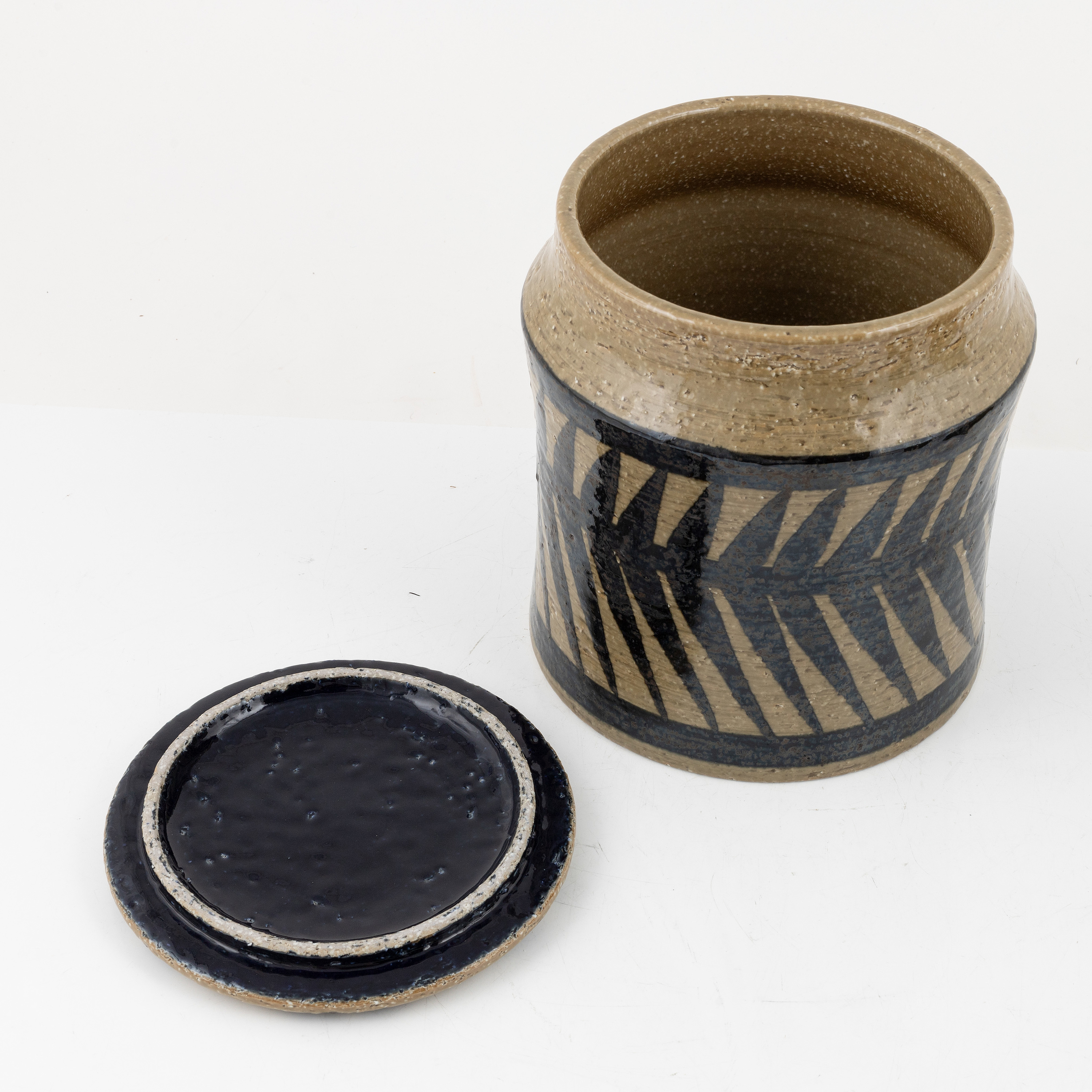 Hertha Bengtsson, 3 pieces, stone ware, Rörstrand Ateljé, 1950/60's ...