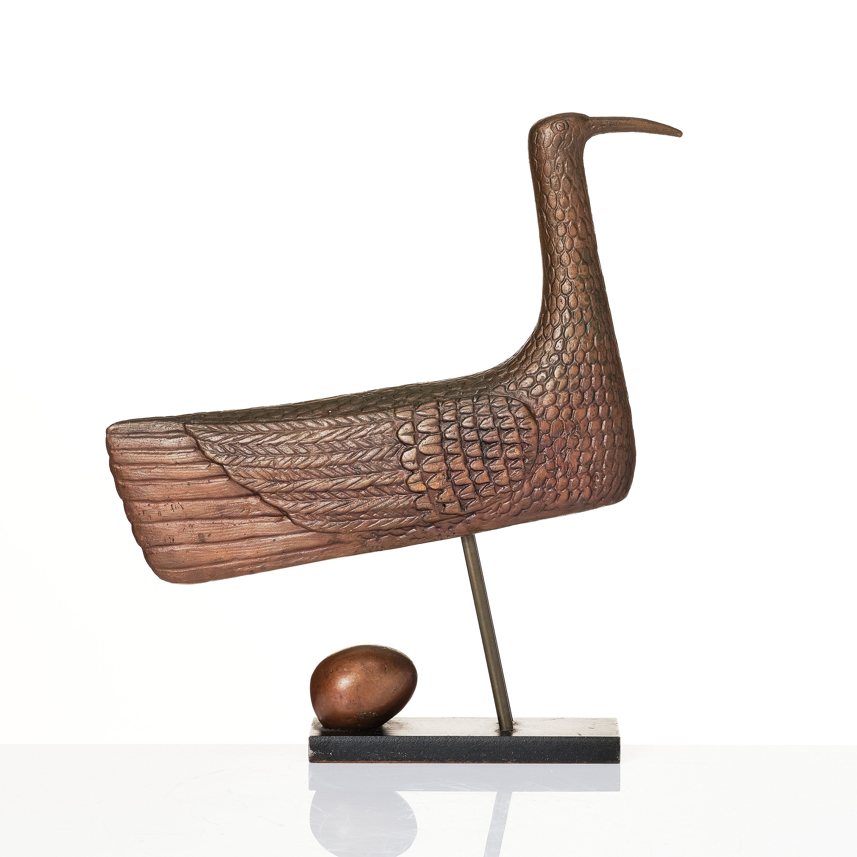 Stig Lindberg, a 'Solfågeln' patinated bronze sculpture, Galleri ...