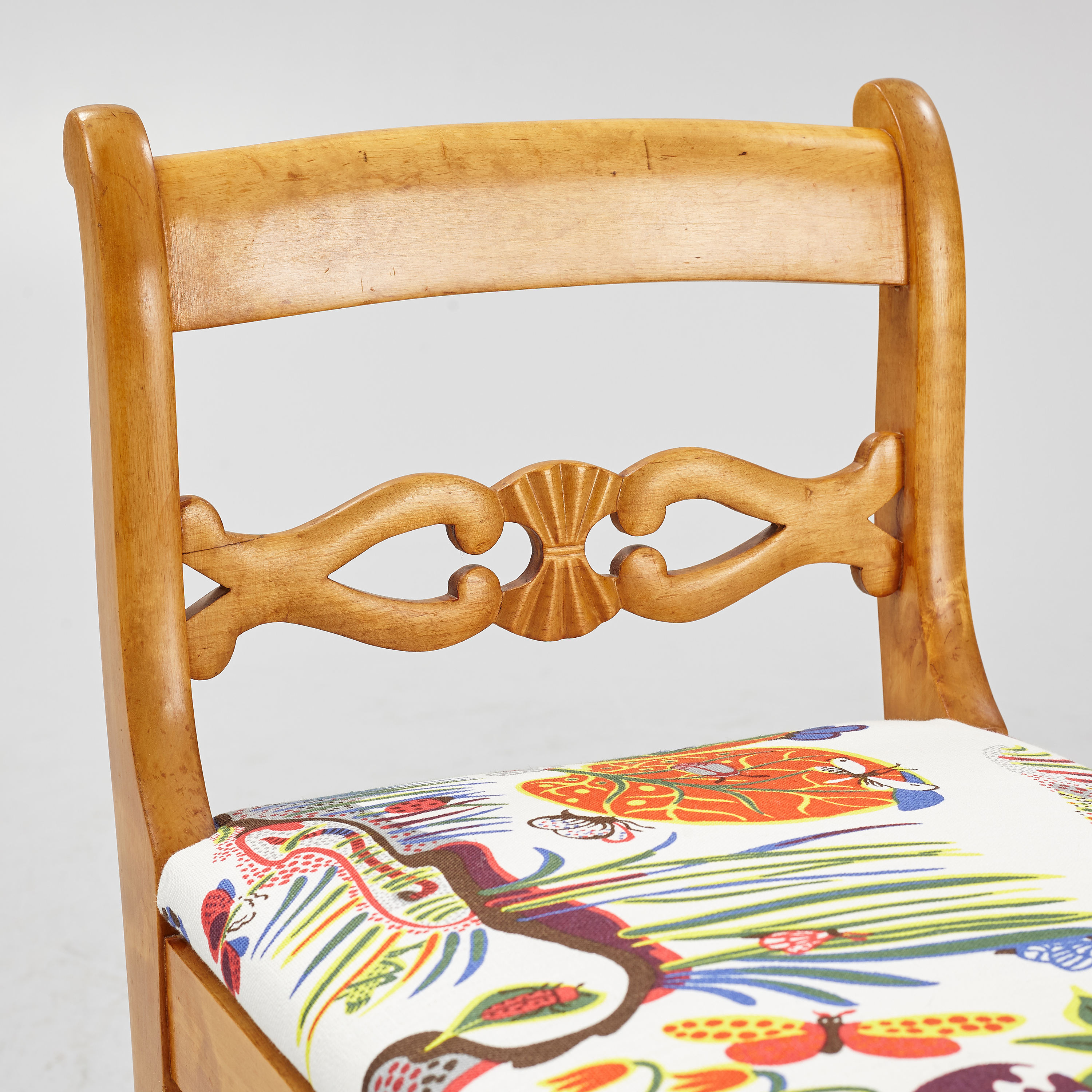 An Empire style birch stool, early 20th Century. - Bukowskis