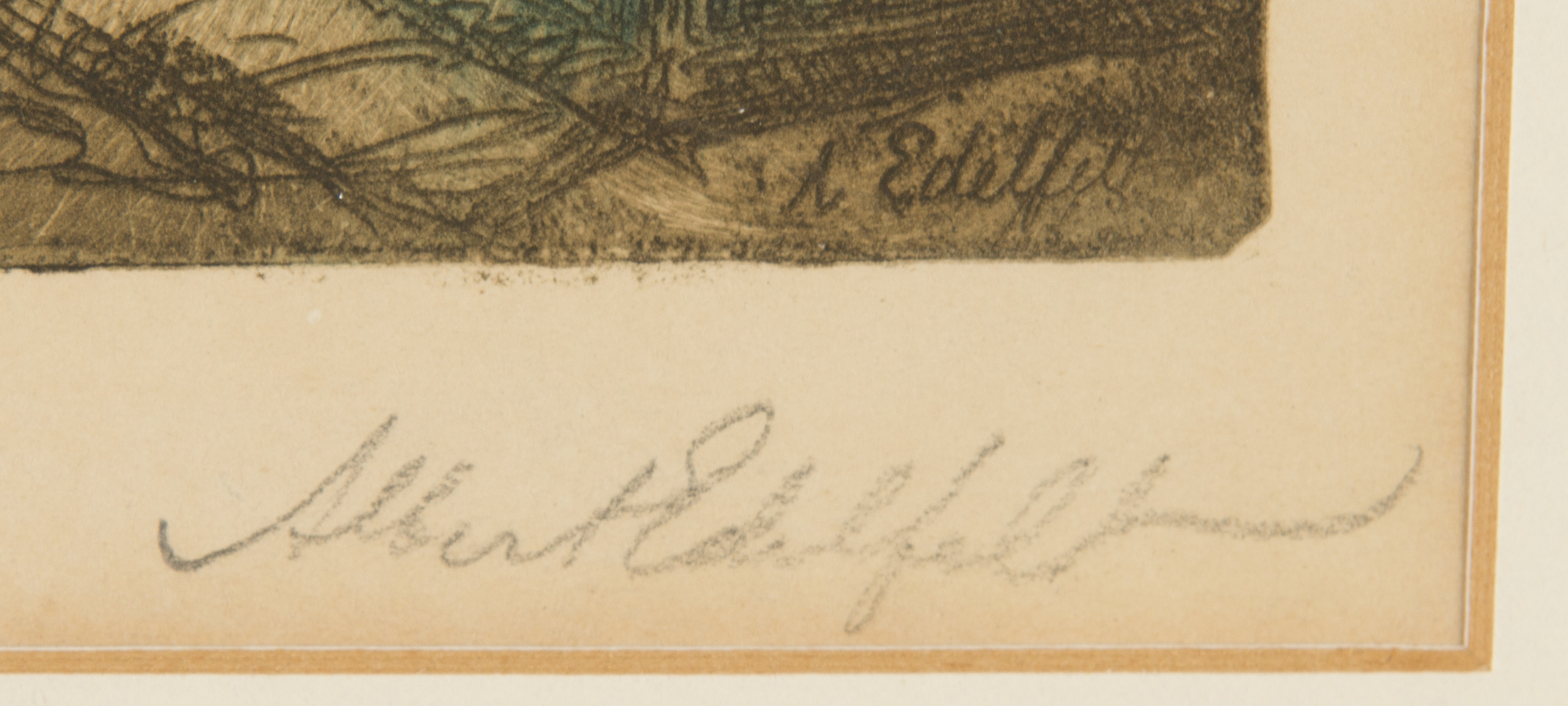 Albert Edelfelt, etsning, signerad. - Bukowskis