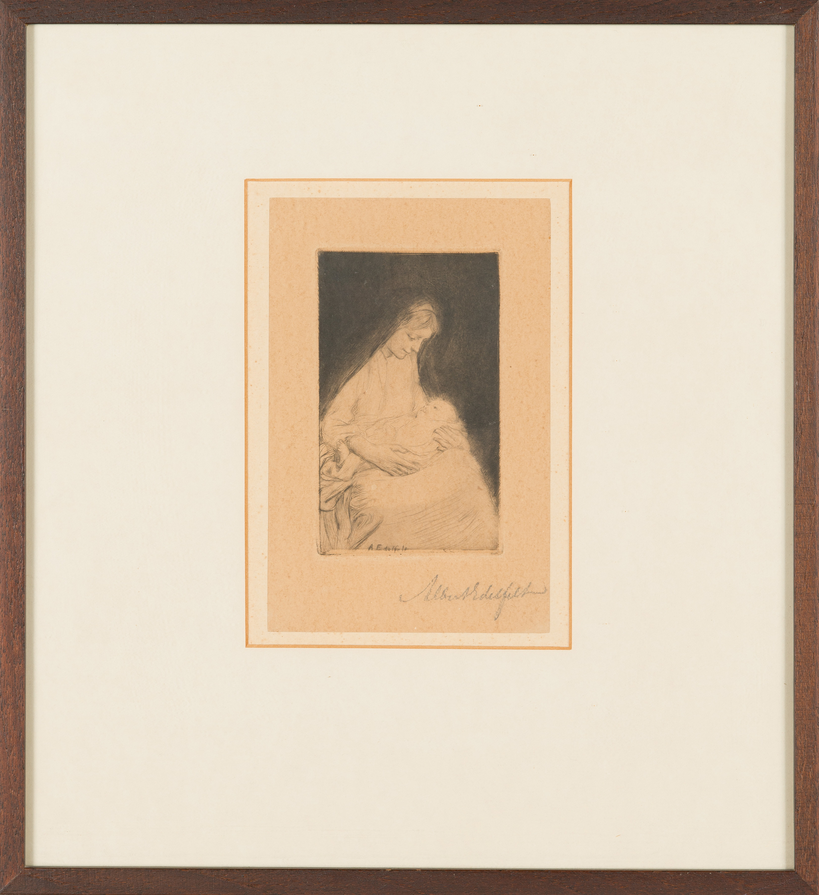 Albert Edelfelt, etsning, signerad. - Bukowskis