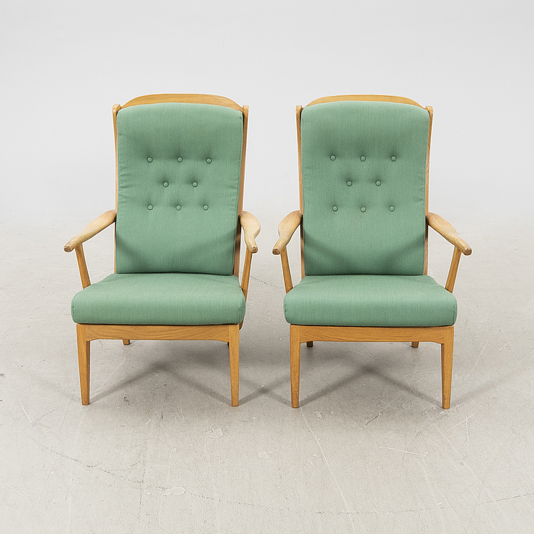 Carl Malmsten, fåtöljer ett par "Stora Fjäderbrickan". - Bukowskis