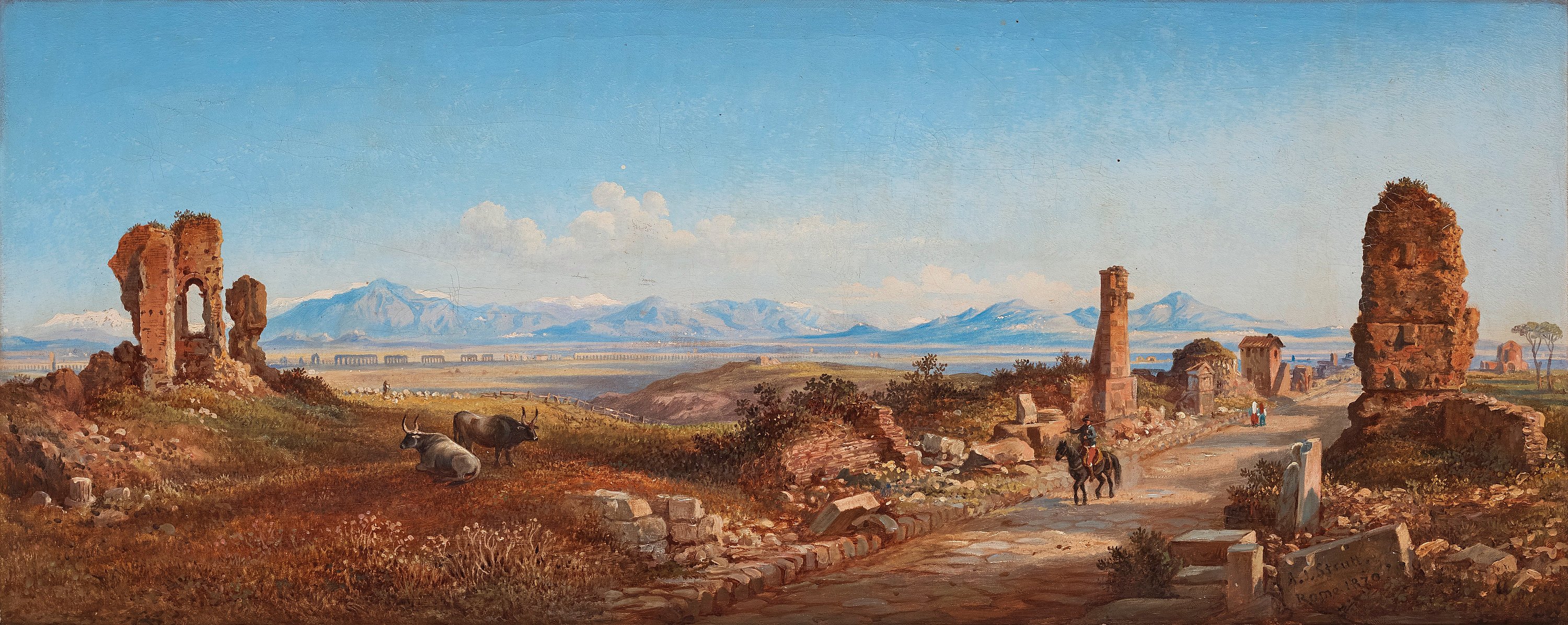Arthur John Strutt, Via Appia. - Bukowskis