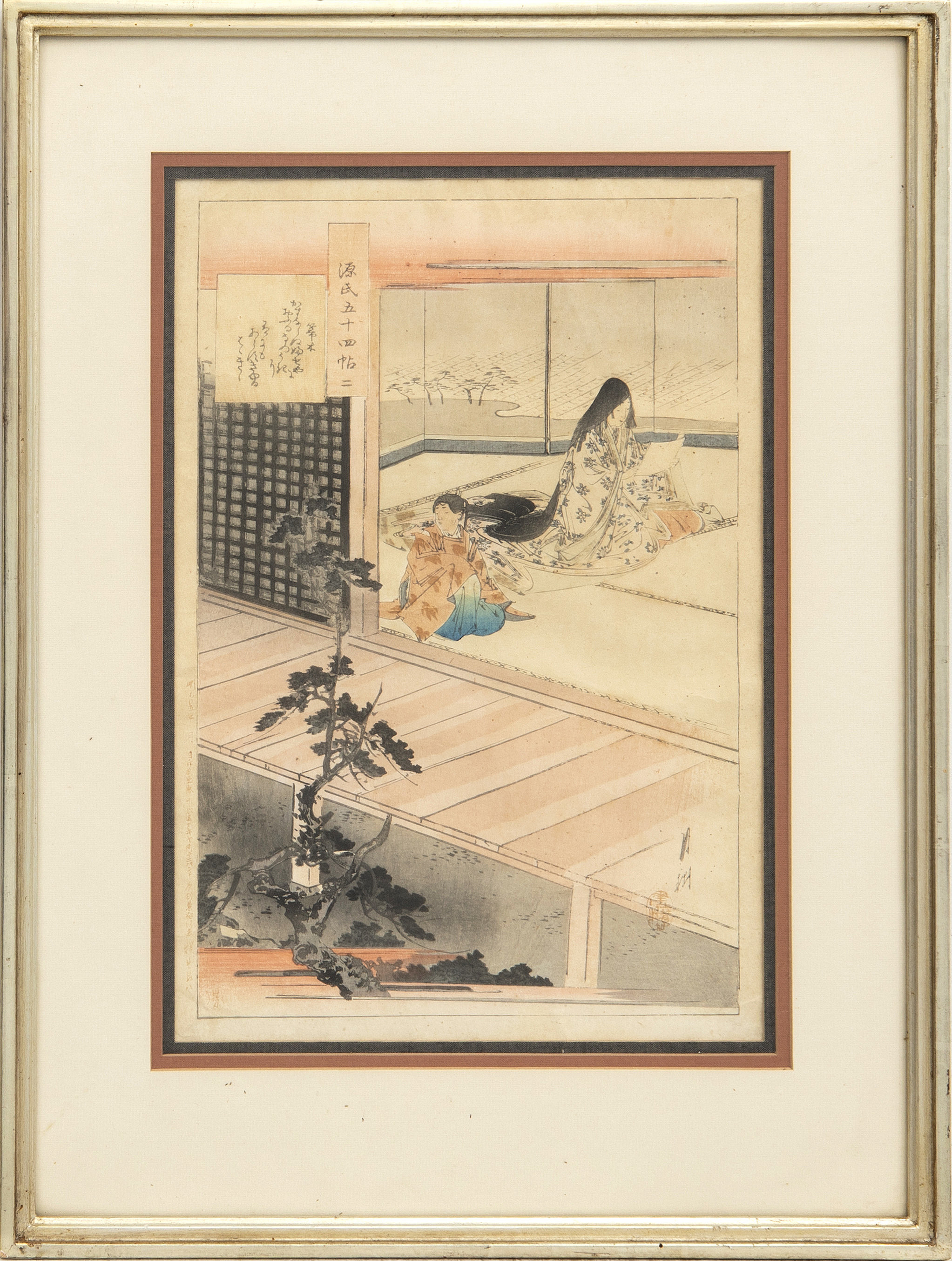 Ogata Gekko, color woodcut print, late 19th Century. - Bukowskis