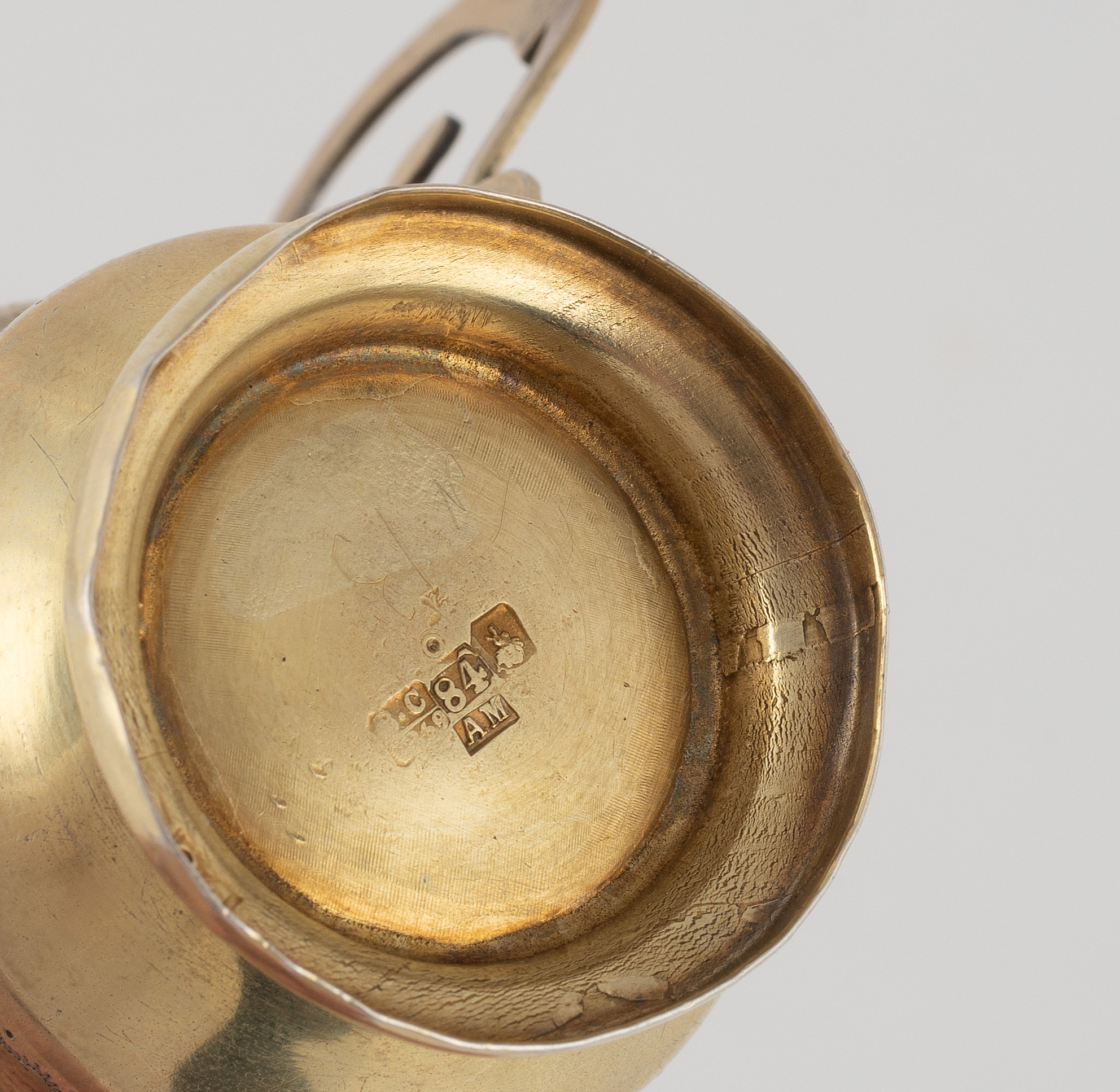 A Russian Silver Gilt Cup with Saucer, Moscow 1869. - Bukowskis
