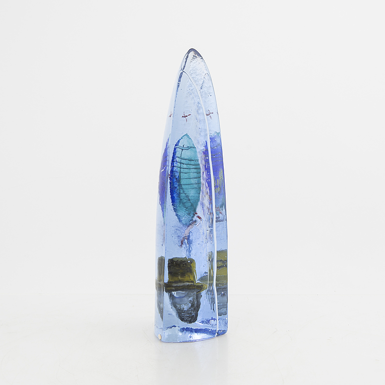 Bertil Vallien, a signed glass sculpture Kosta Boda. - Bukowskis