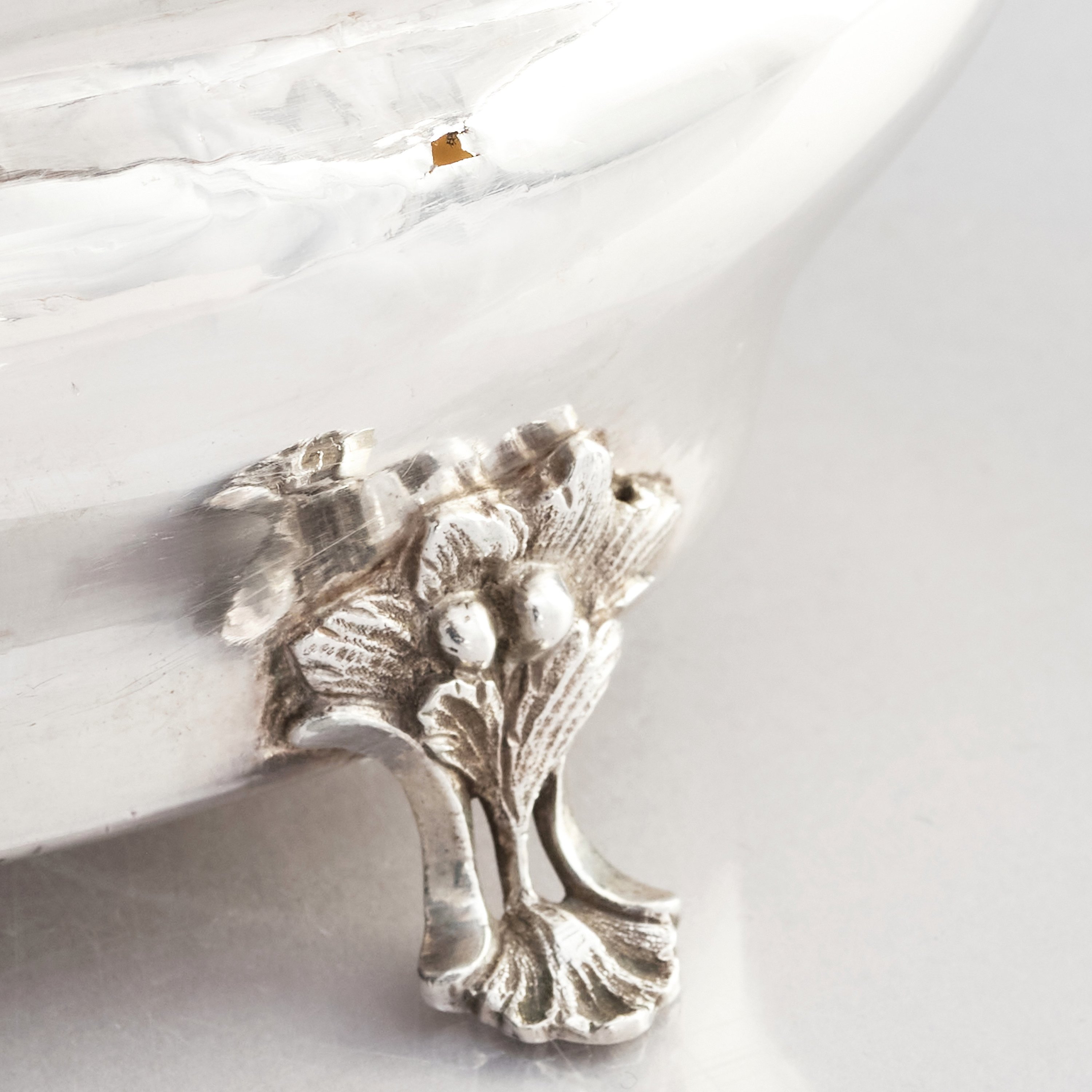 Johan Fagerberg, konfektskål, delvis förgyllt silver, Karlskrona 1775 ...