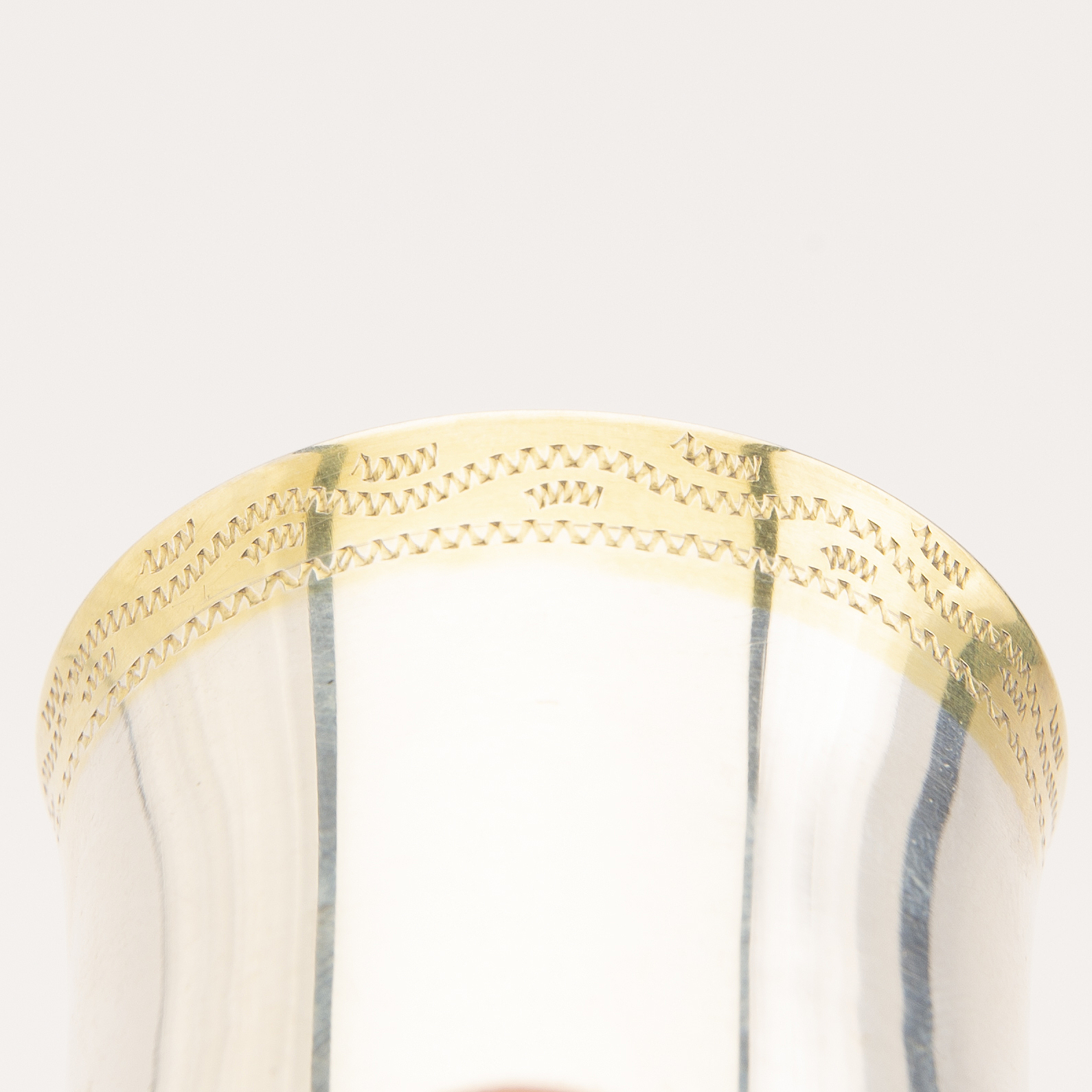 A Swedish 20th century set of eight silver cups mark of CG Hallberg ...