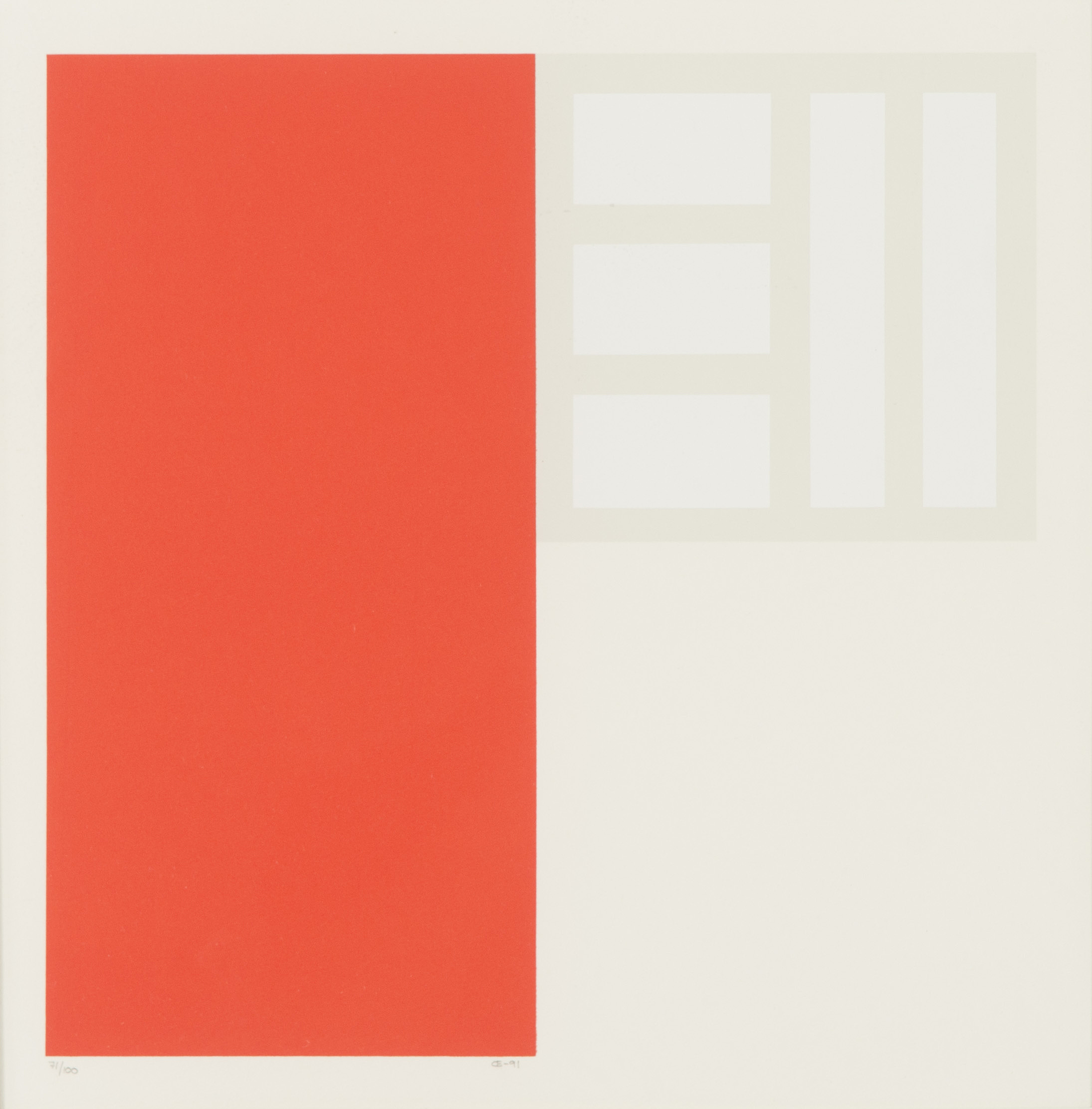 Carolus Enckell, serigrafia, signeerattu ja päivätty -91, numeroitu 71/ ...