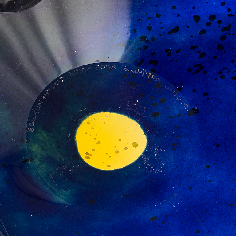 Göran Wärff, a unique glass dish, Kosta Boda, Sweden, signed. - Bukowskis