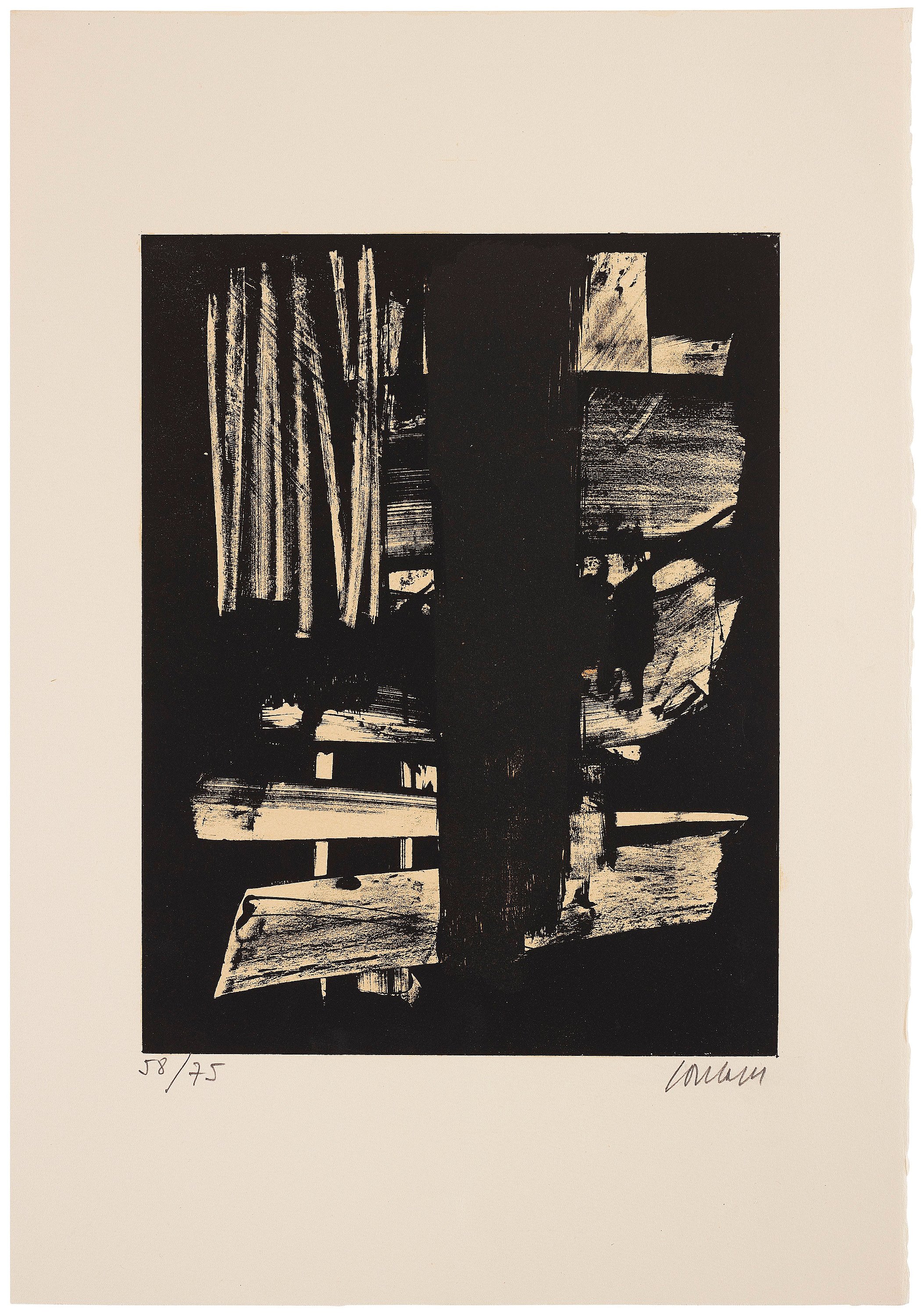 Pierre Soulages, "Lithographie n° 9". - Bukowskis