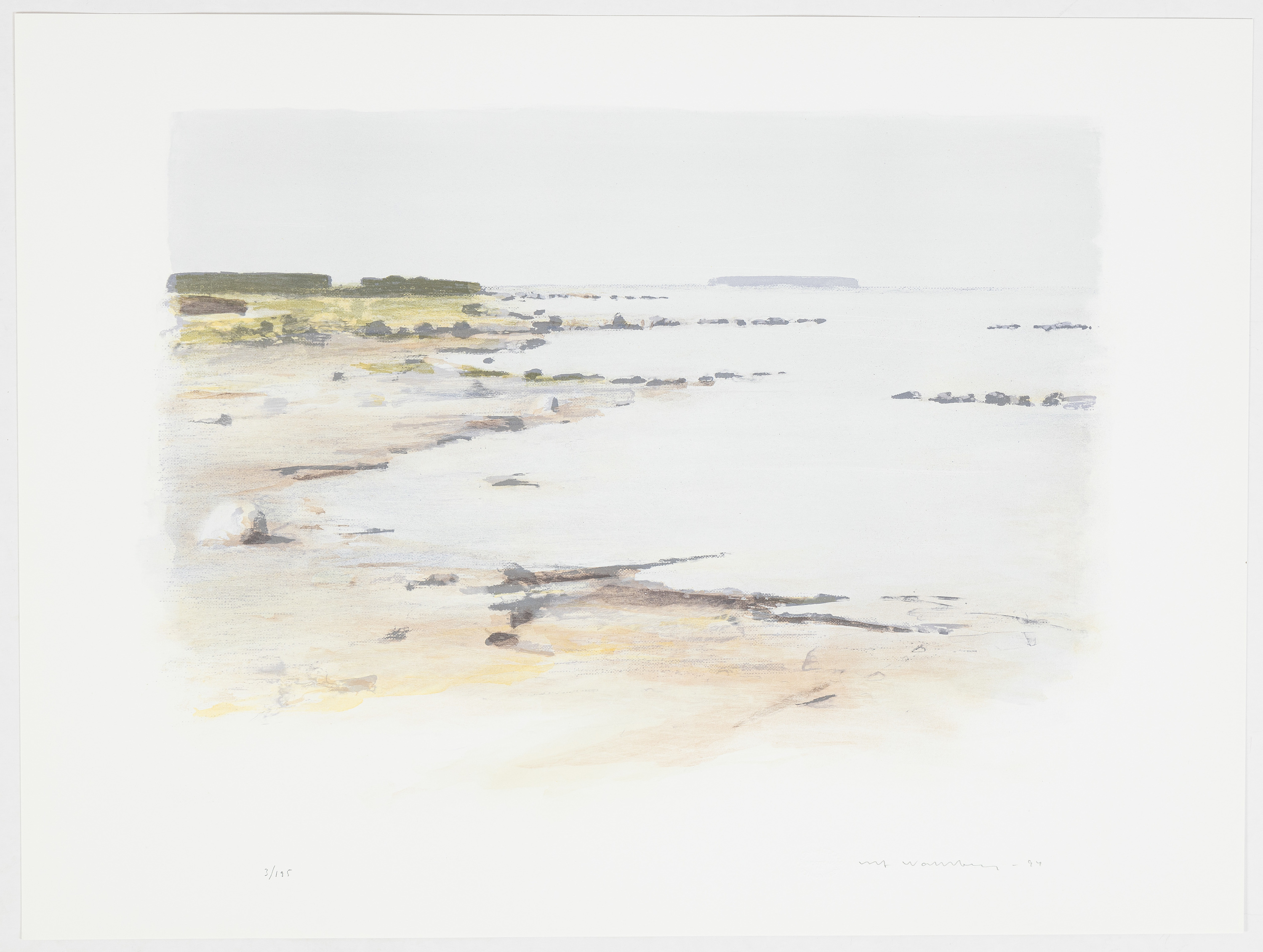 Ulf Wahlberg, "Landskap", mapp med tre litografier. - Bukowskis