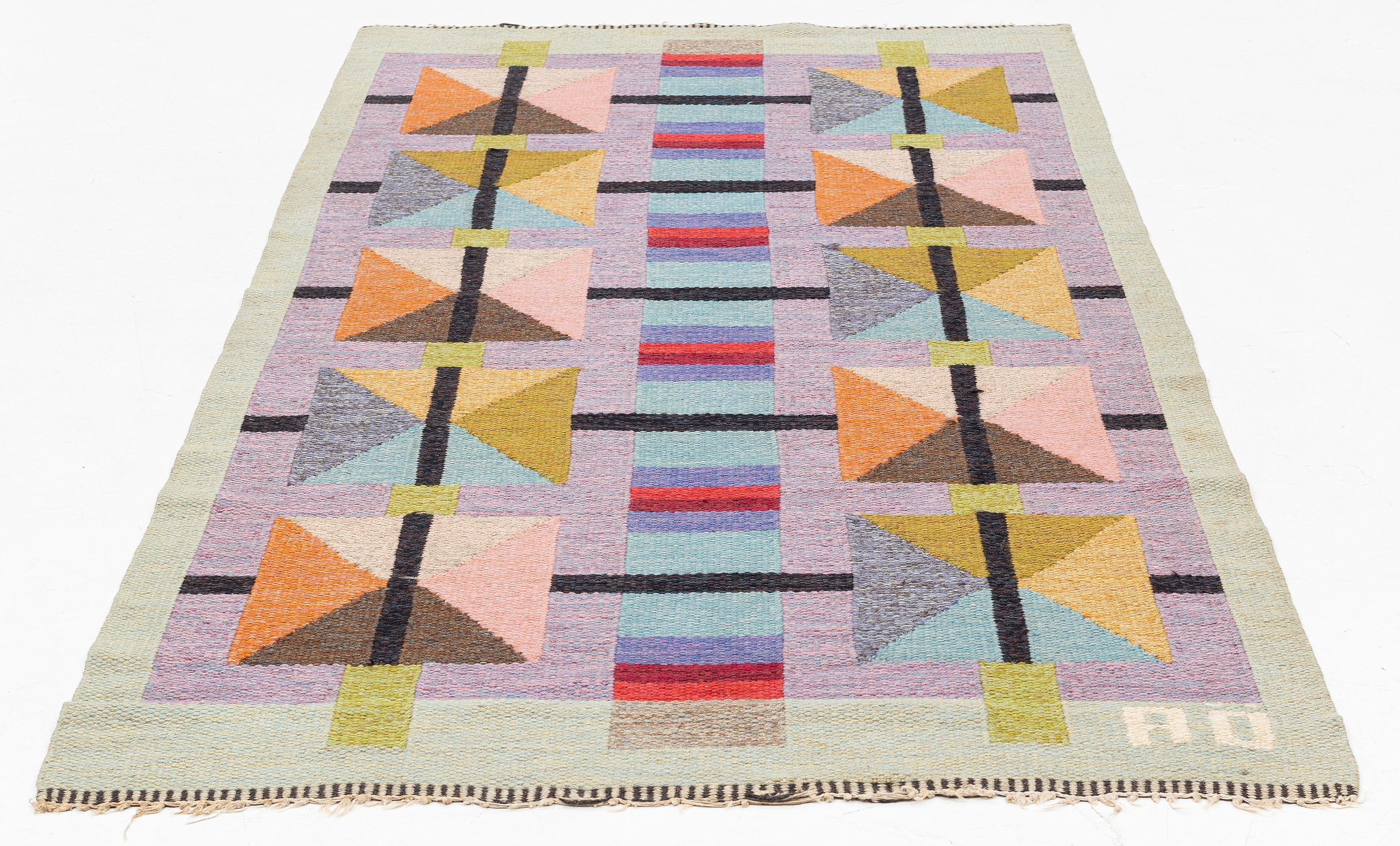 Agda Österberg, a carpet, flat weave and tapestry weave, approximately ...