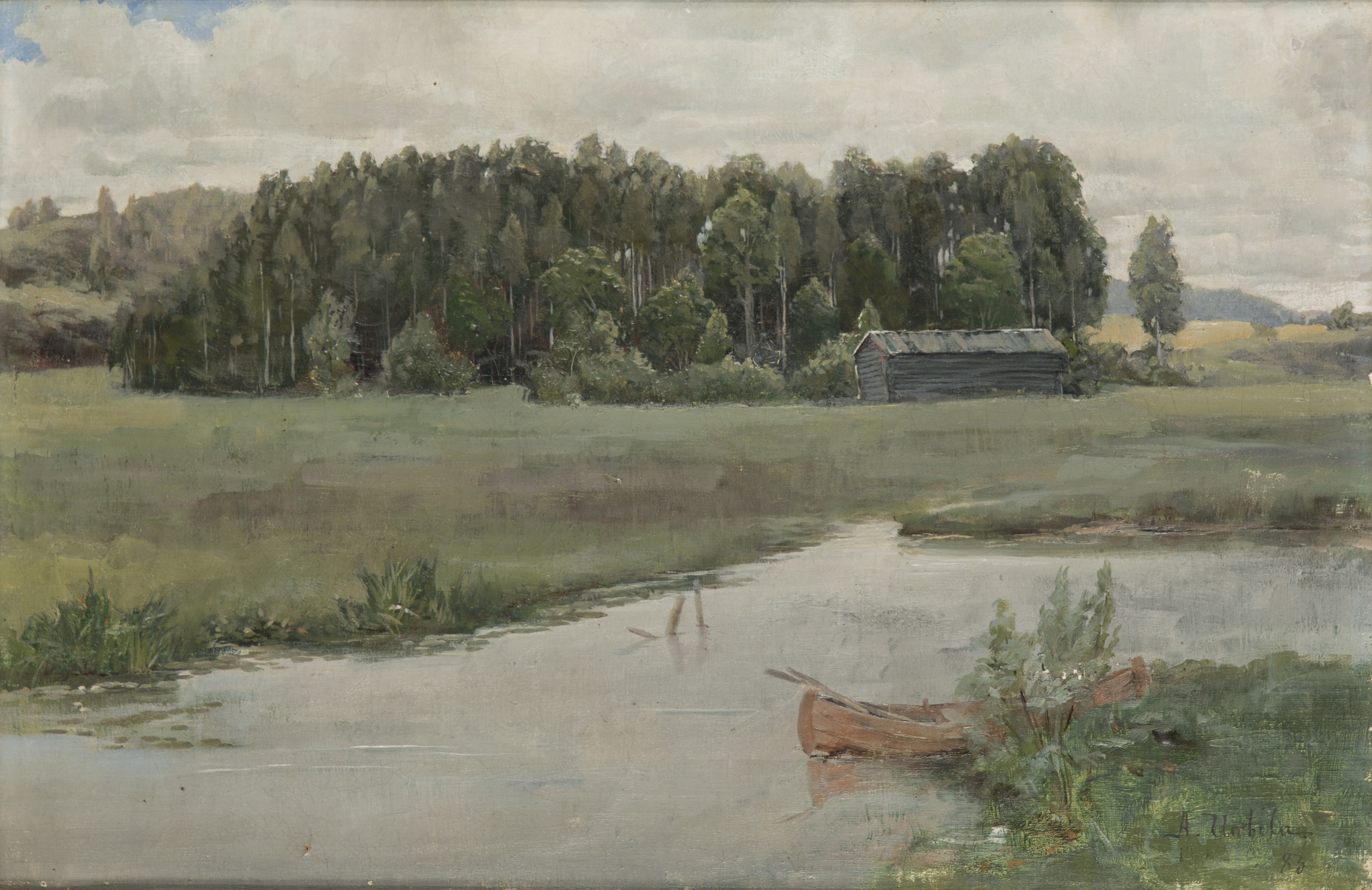 Aukusti Uotila, Lake landscape from Urjala. - Bukowskis