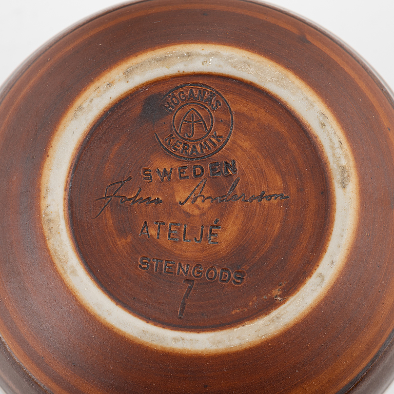 John Andersson, vaser, 4 st, stengods, Höganäs. - Bukowskis