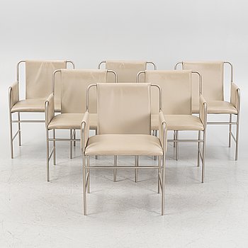 Ward Bennett, karmstolar, 6 st, "Envelope Chair", Geiger, 2000-tal ...