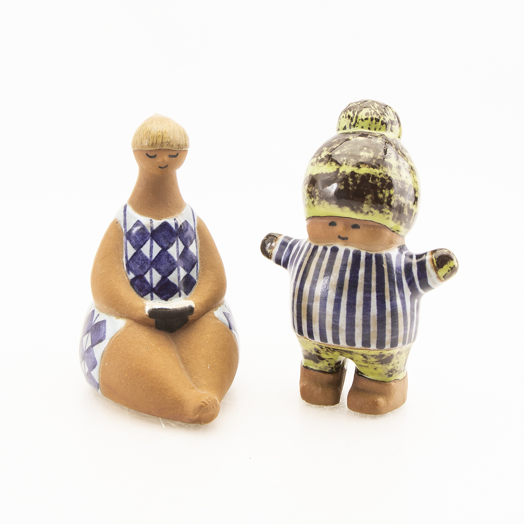 Two stoneware figurines by Lisa Larson for Gustavsberg, Sweden. - Bukowskis
