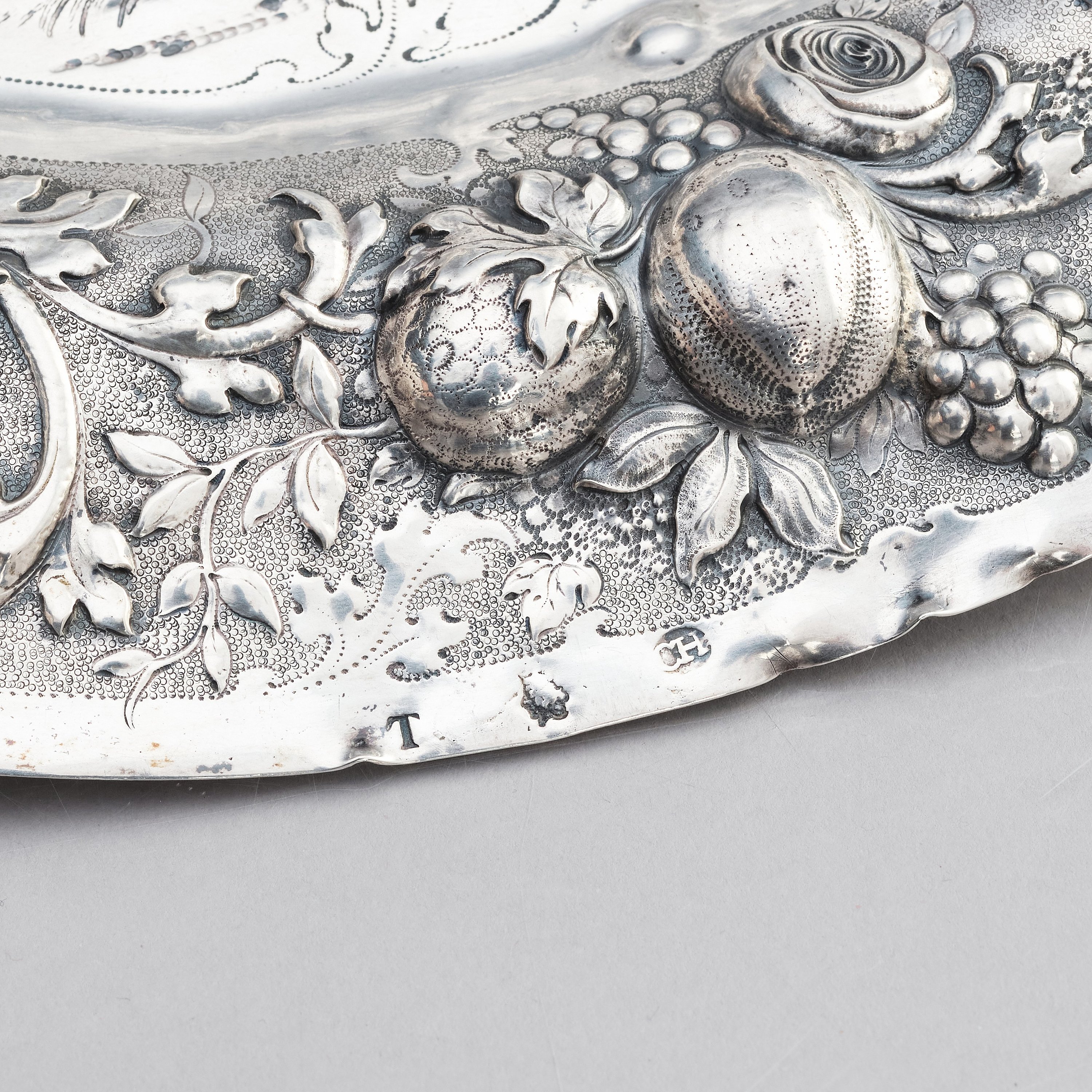 Christian Henning, presenterfat, silver, Stockholm 1707. Barock ...