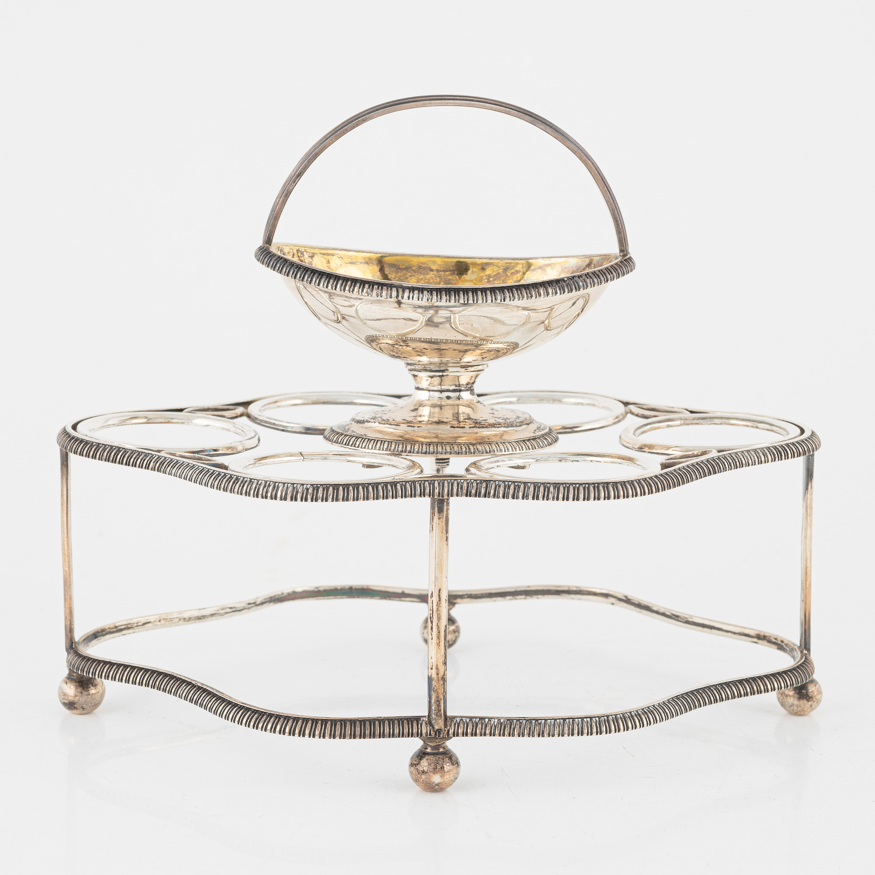 An 19th century silver egg server, including Walker Knowles & Co ...