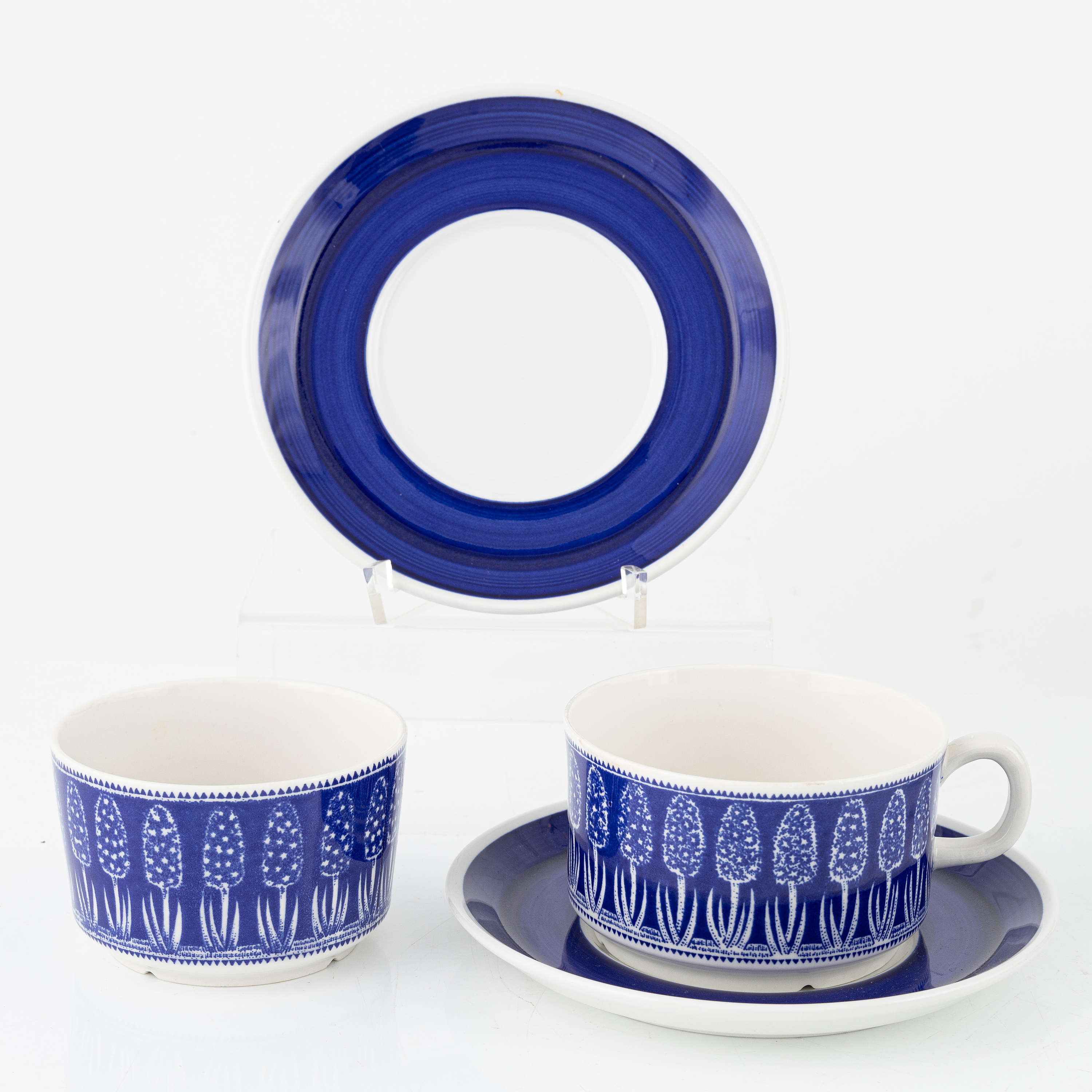 Arthur Percy, teservis, "Blå hyacint", 8 delar, Arthur Percy, Gefle ...