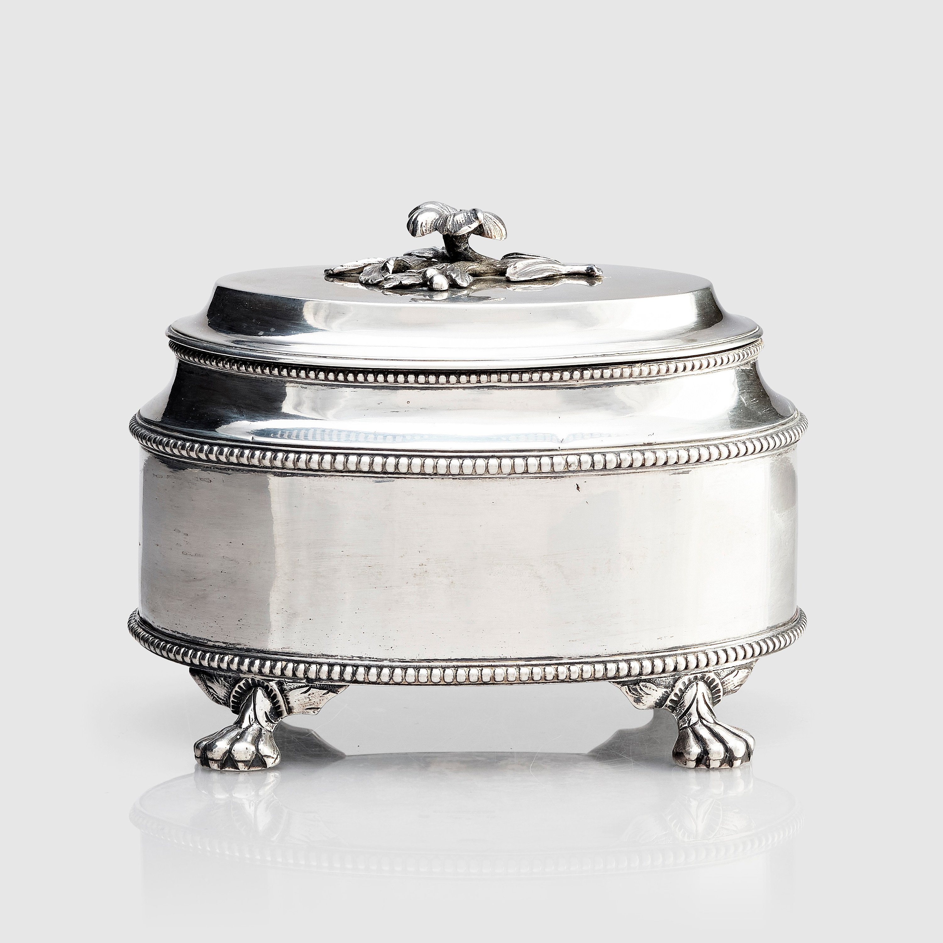 A Swedish Gustavian silver sugar-box, mark of Johan Malmstedt, Göteborg ...