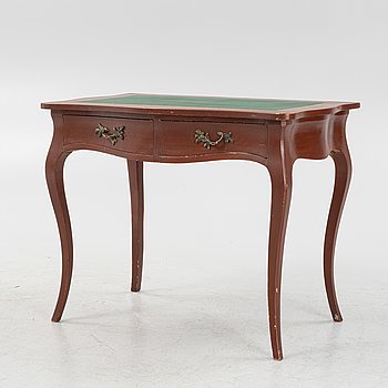 A painted rococo style writing table, 19th Century. - Bukowskis