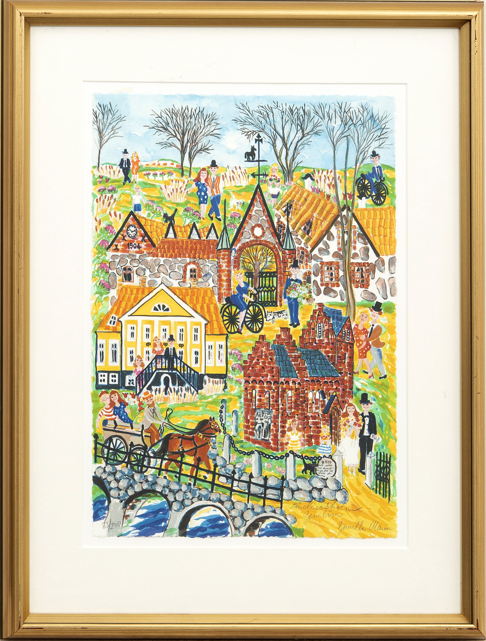 Gunilla Mann, a color litograph, signed, 83/290. - Bukowskis