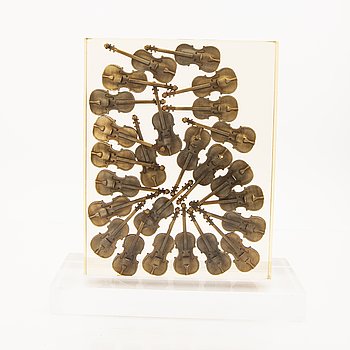 Arman, a signed metal and plastic sculpture. - Bukowskis