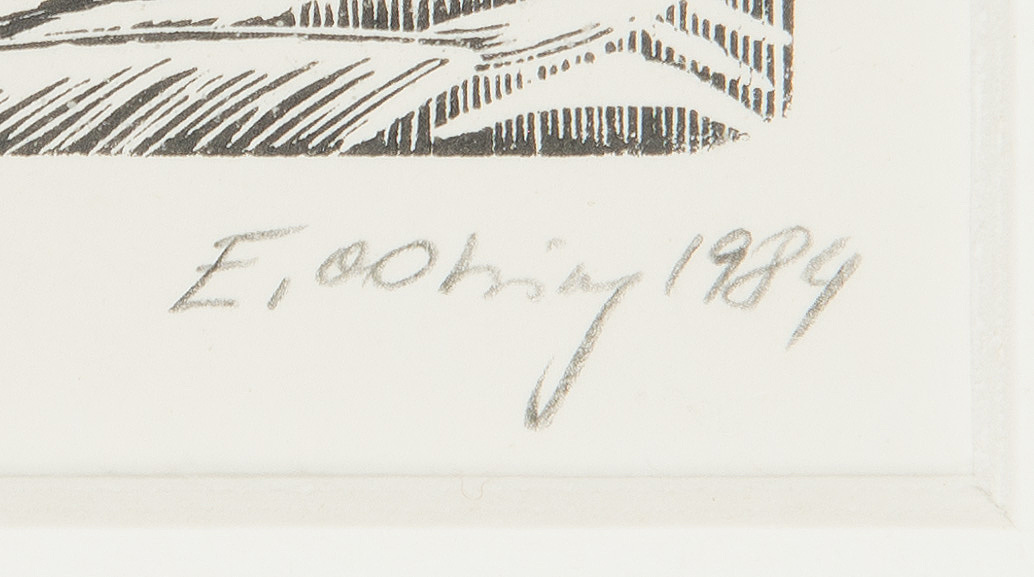 Enno Ootsing, a set of two woodcuts and one linout, signed and dated ...