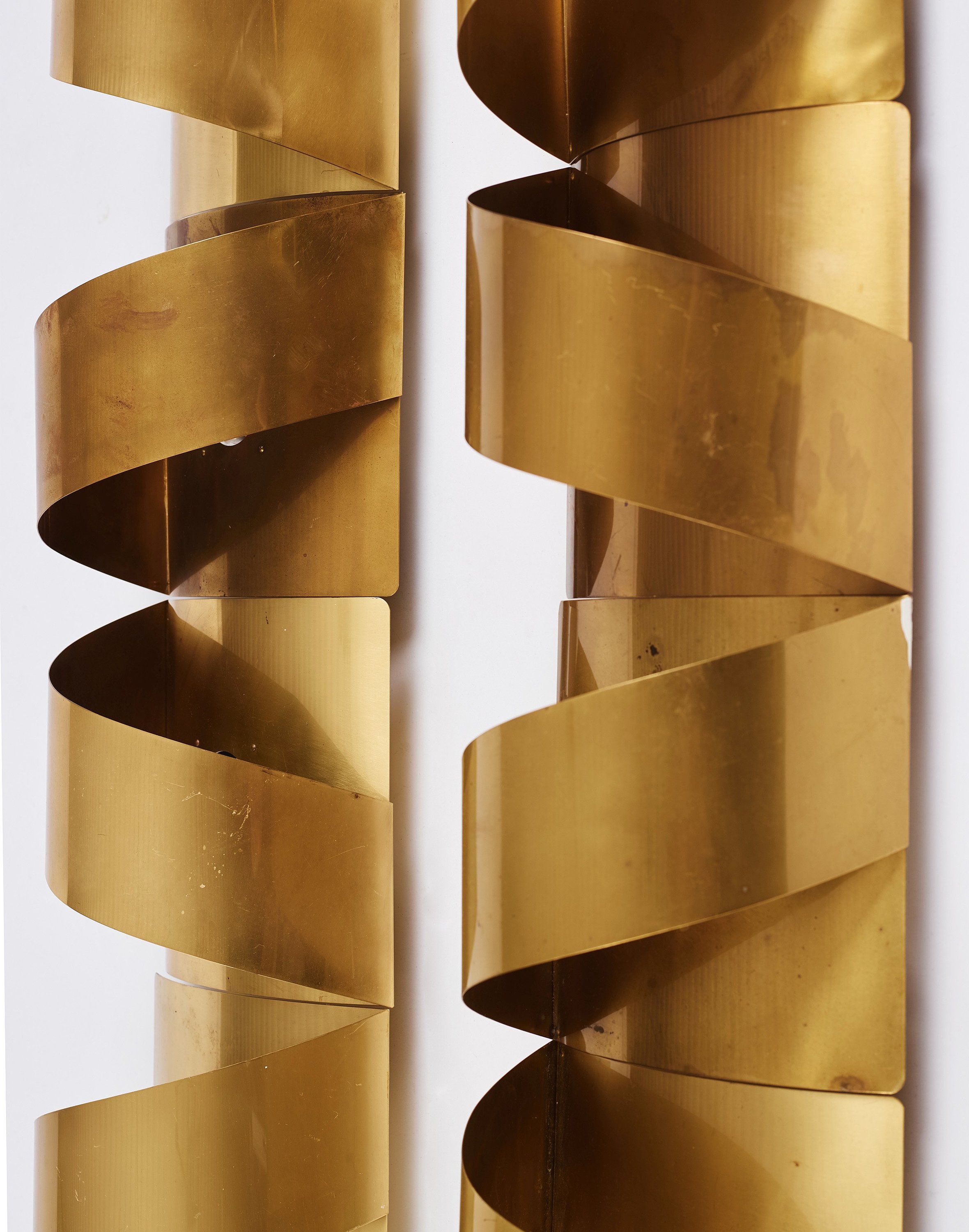 Peter Celsing, a set of 10 brass wall lamps, model "Band", Falkenbergs ...