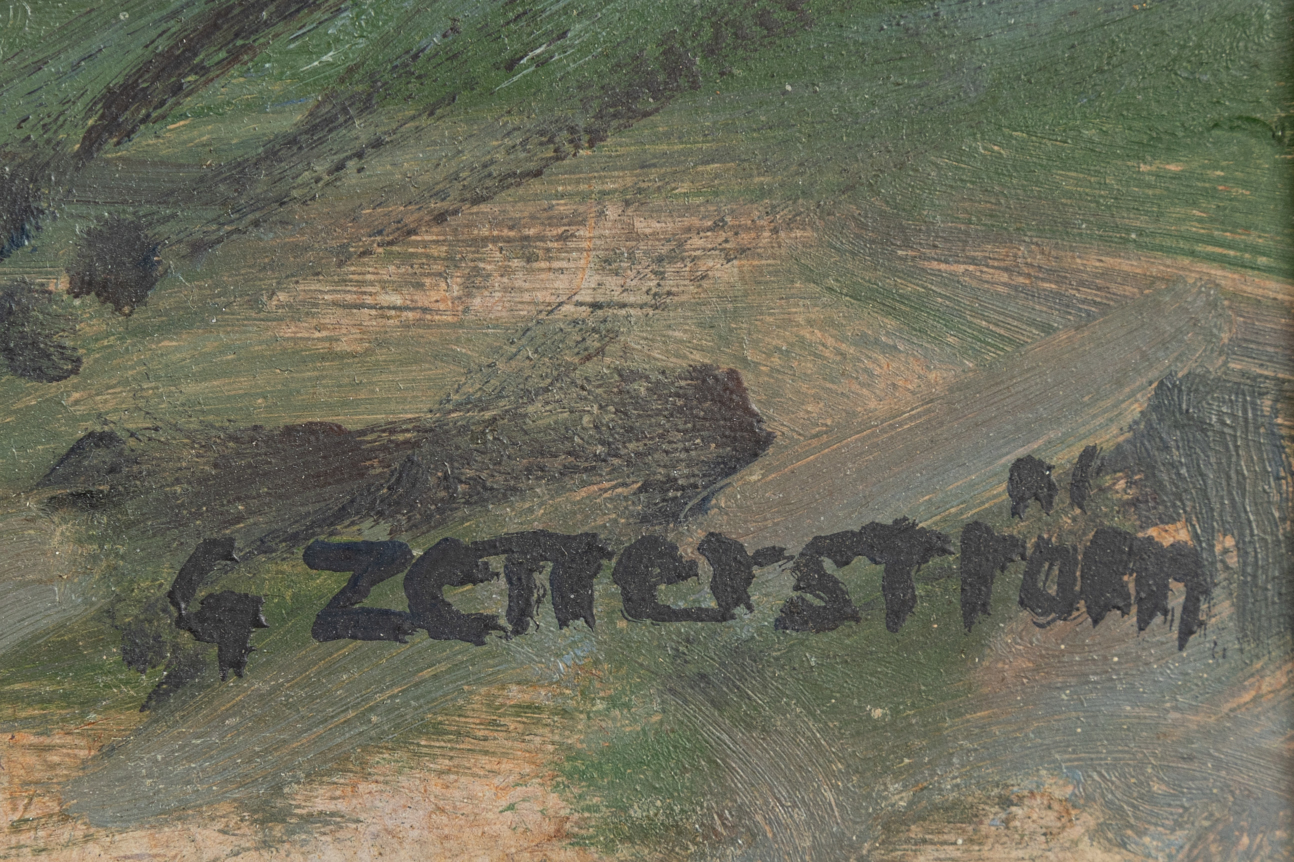 Gunnar Zetterström, Vy mot Stadshuset och Riddarholmen, Stockholm ...