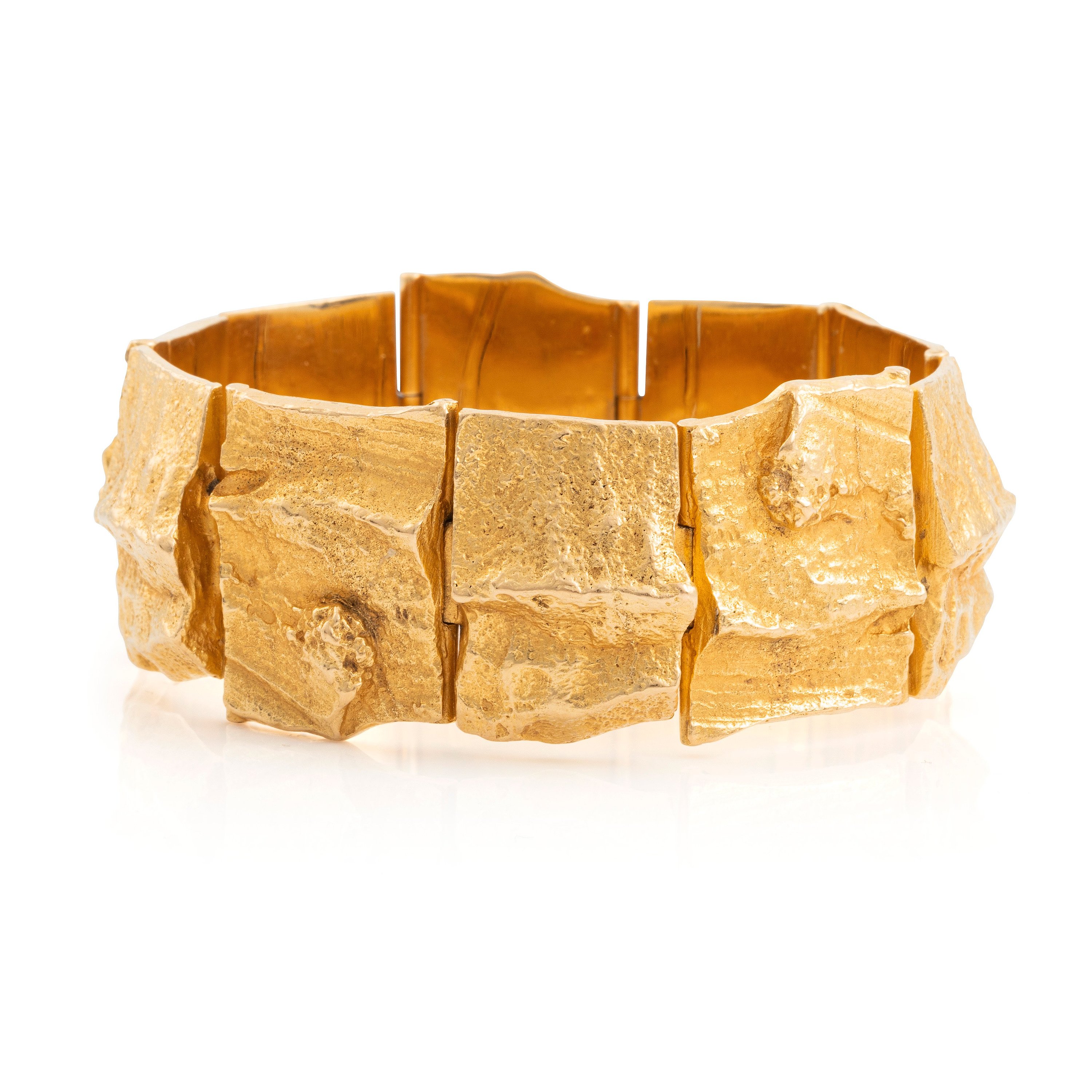 An 18K gold Lapponia bracelet design Björn Weckström "Golden Stream ...