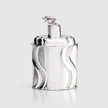 A Swedish 18th century silver tea caddy, restamped Claes Christian ...