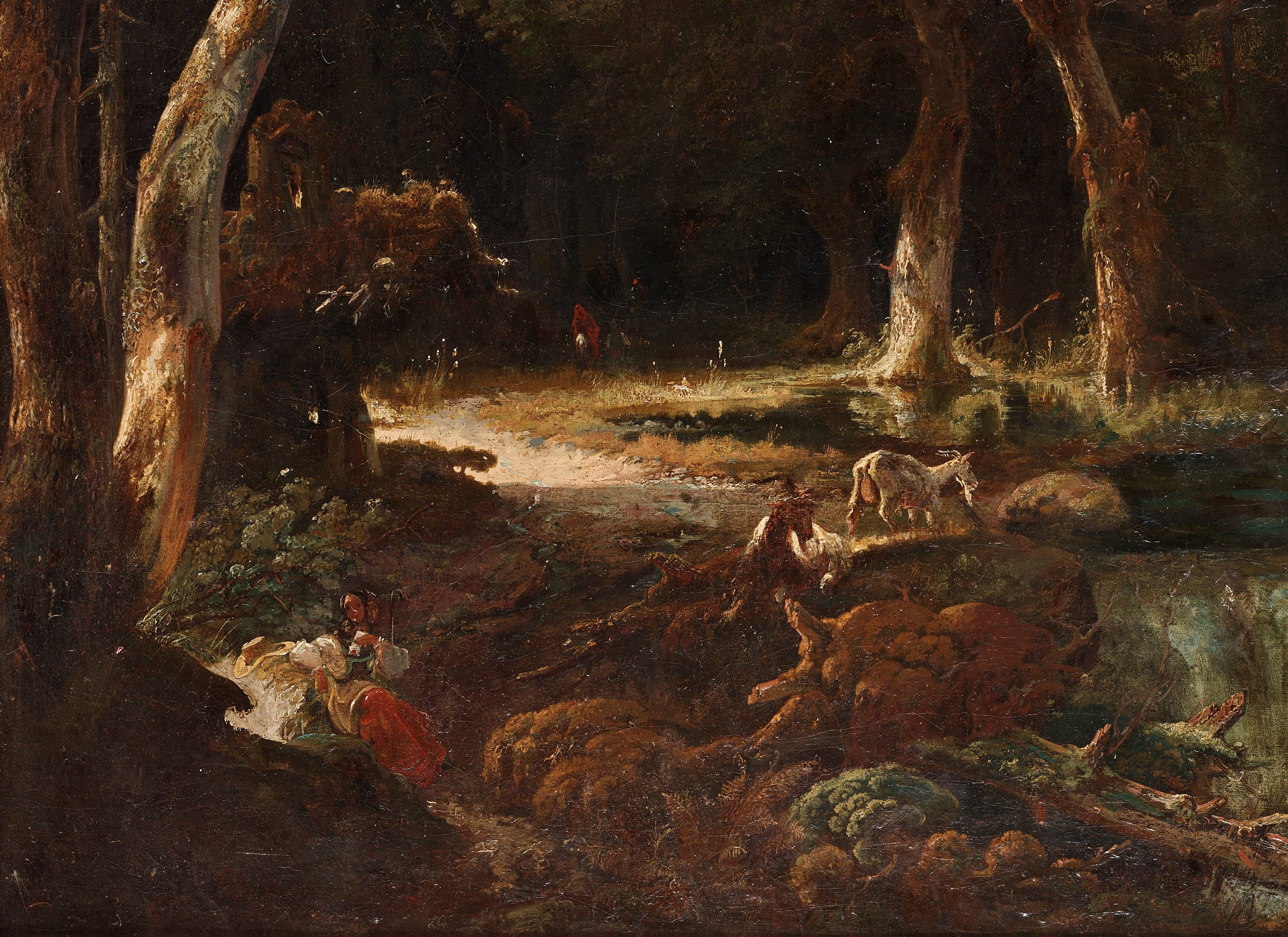 Friedrich August Elsasser, Landscape with waterfall. - Bukowskis