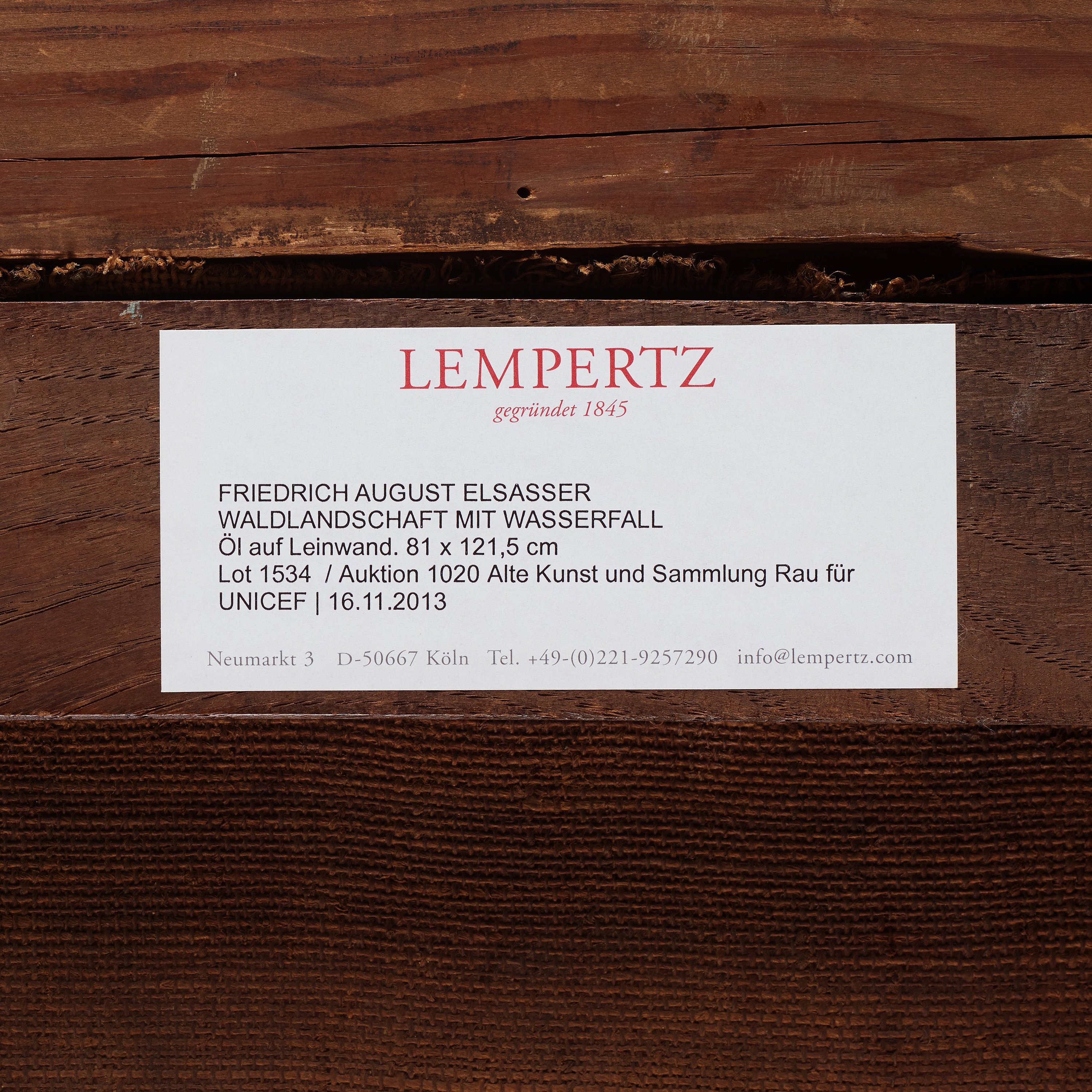 Friedrich August Elsasser, Landscape with waterfall. - Bukowskis