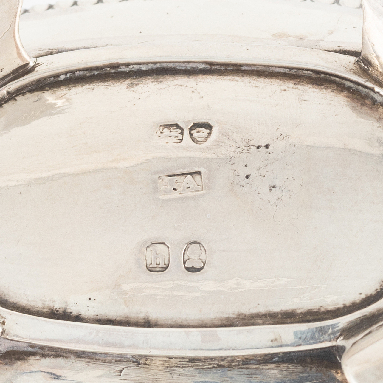 A pair of English Silver Salt Cellars, marks ofJoseph Angell Il 1823 ...