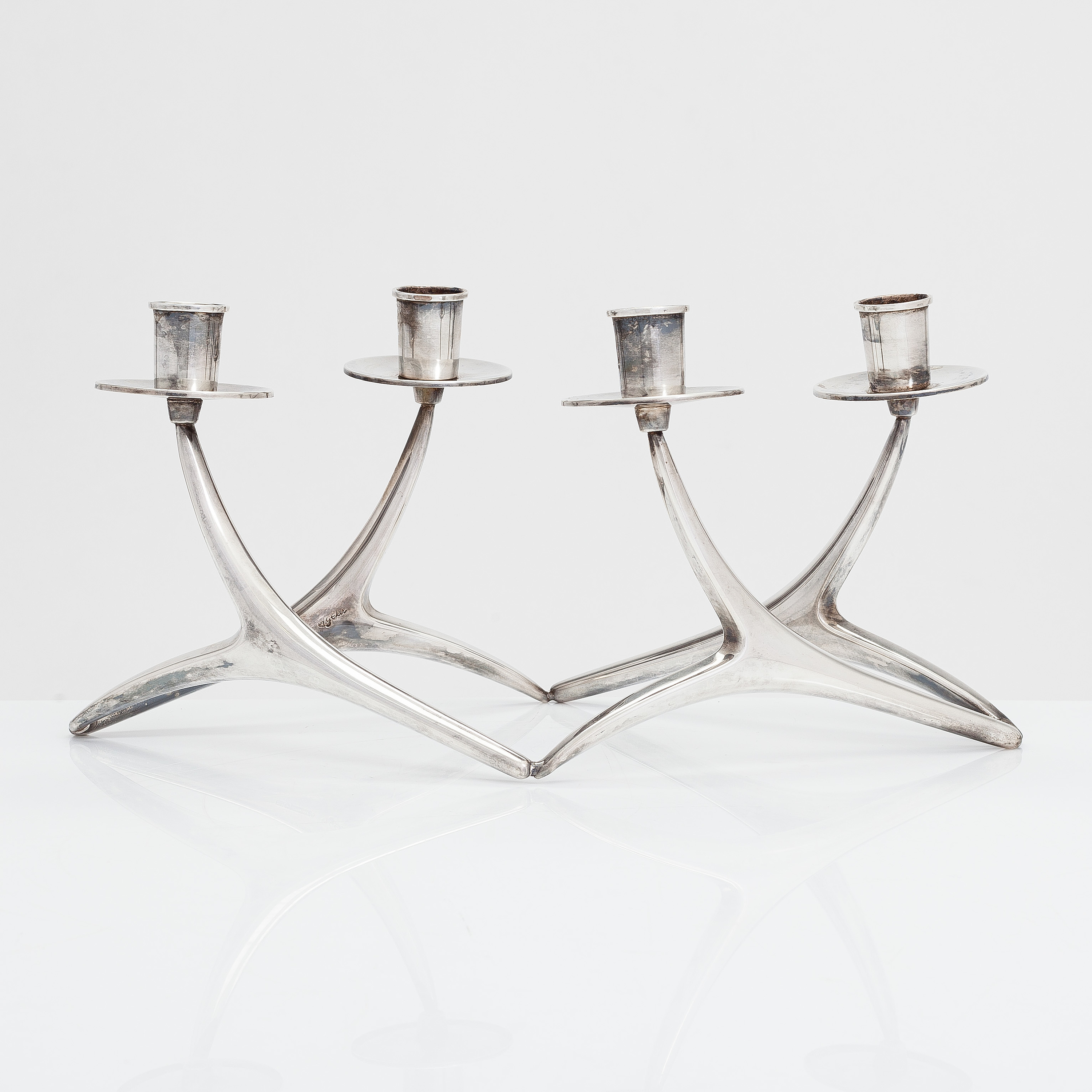 Anna-Greta Eker, kandelaber, silver, Auran Kultaseppä, Åbo 1972 ...