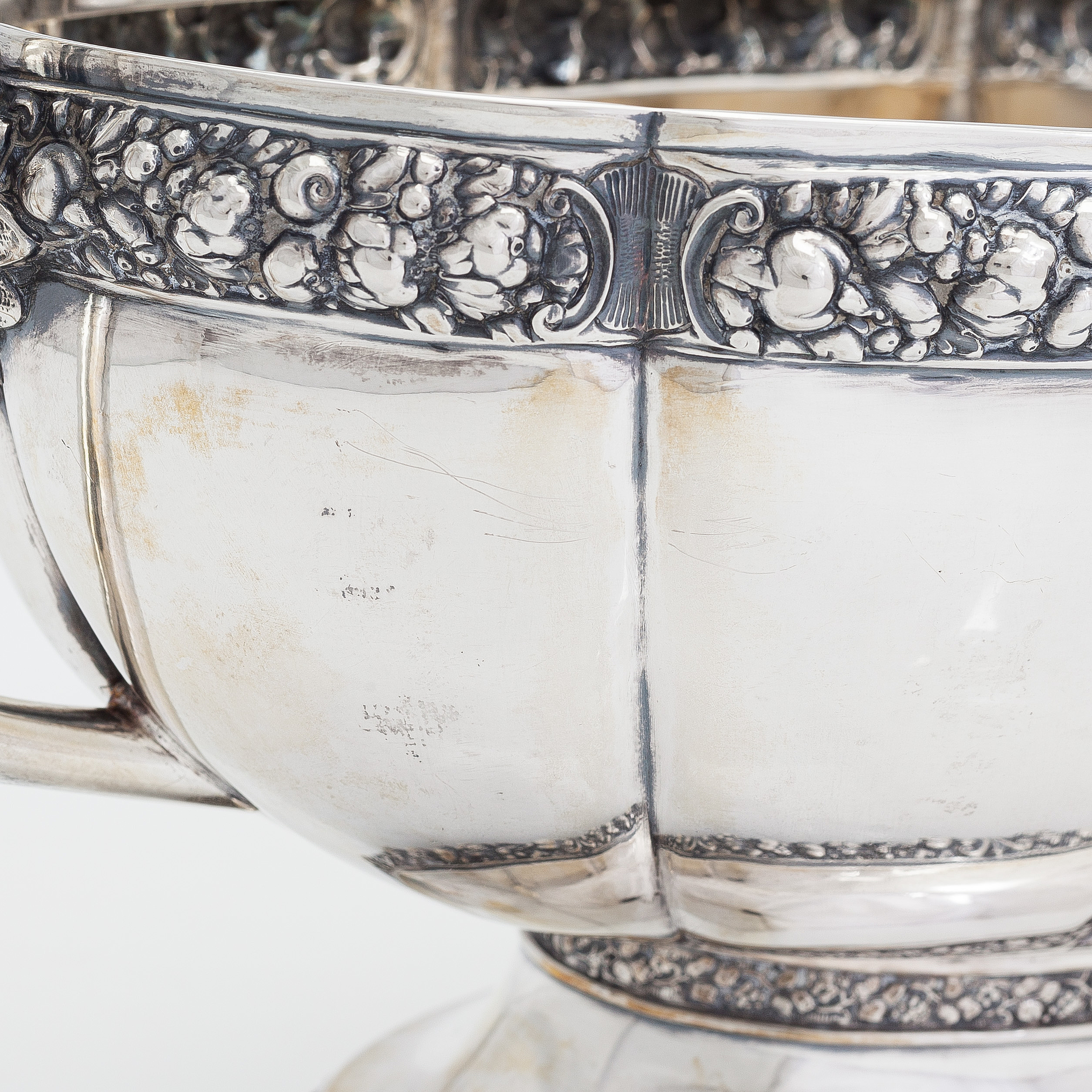 A silver centre-piece bowl, Finnish hallmarks from the first half of ...
