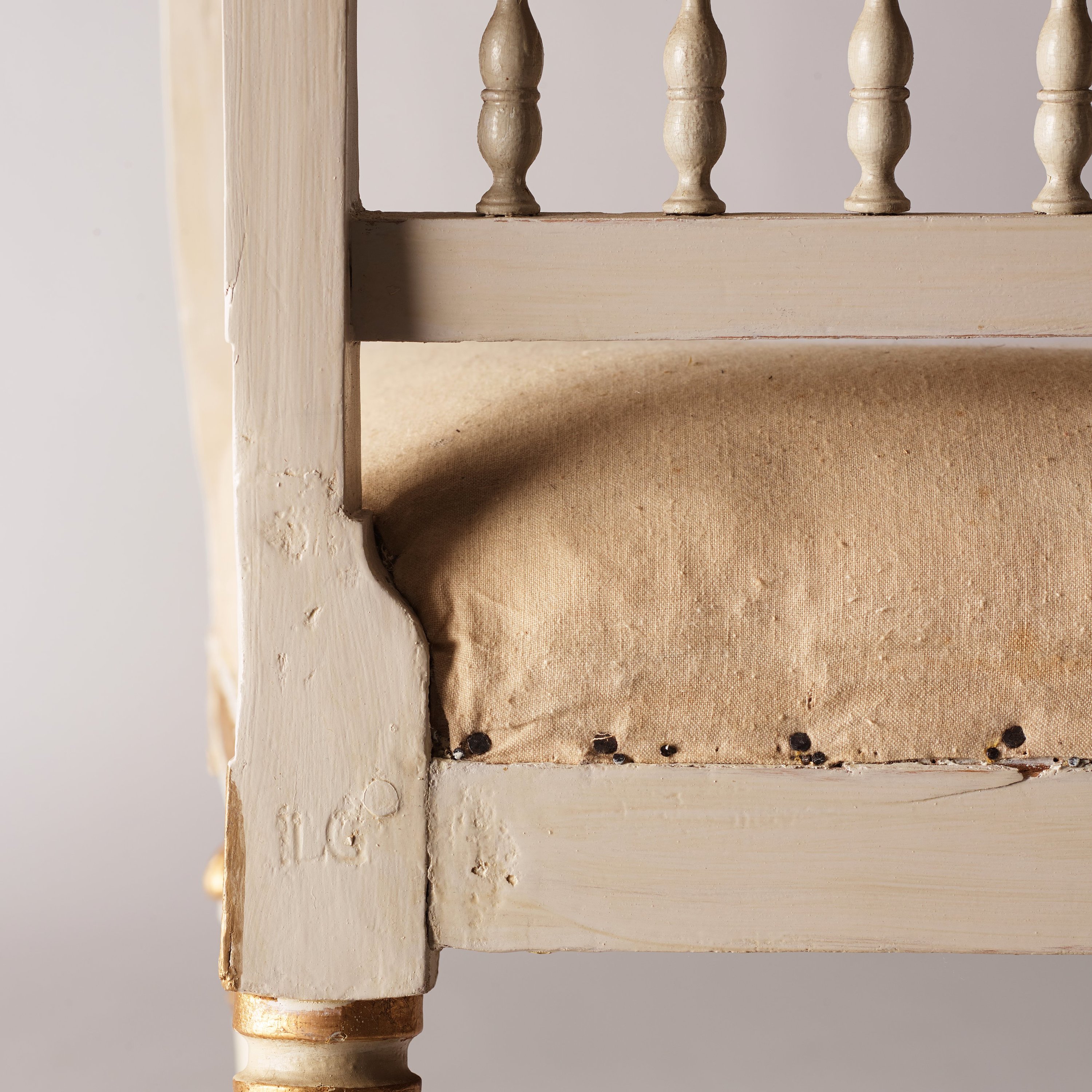 Karmstolar, ett par, av Johan Lindgren (mästare i Stockholm 1770-1800 ...