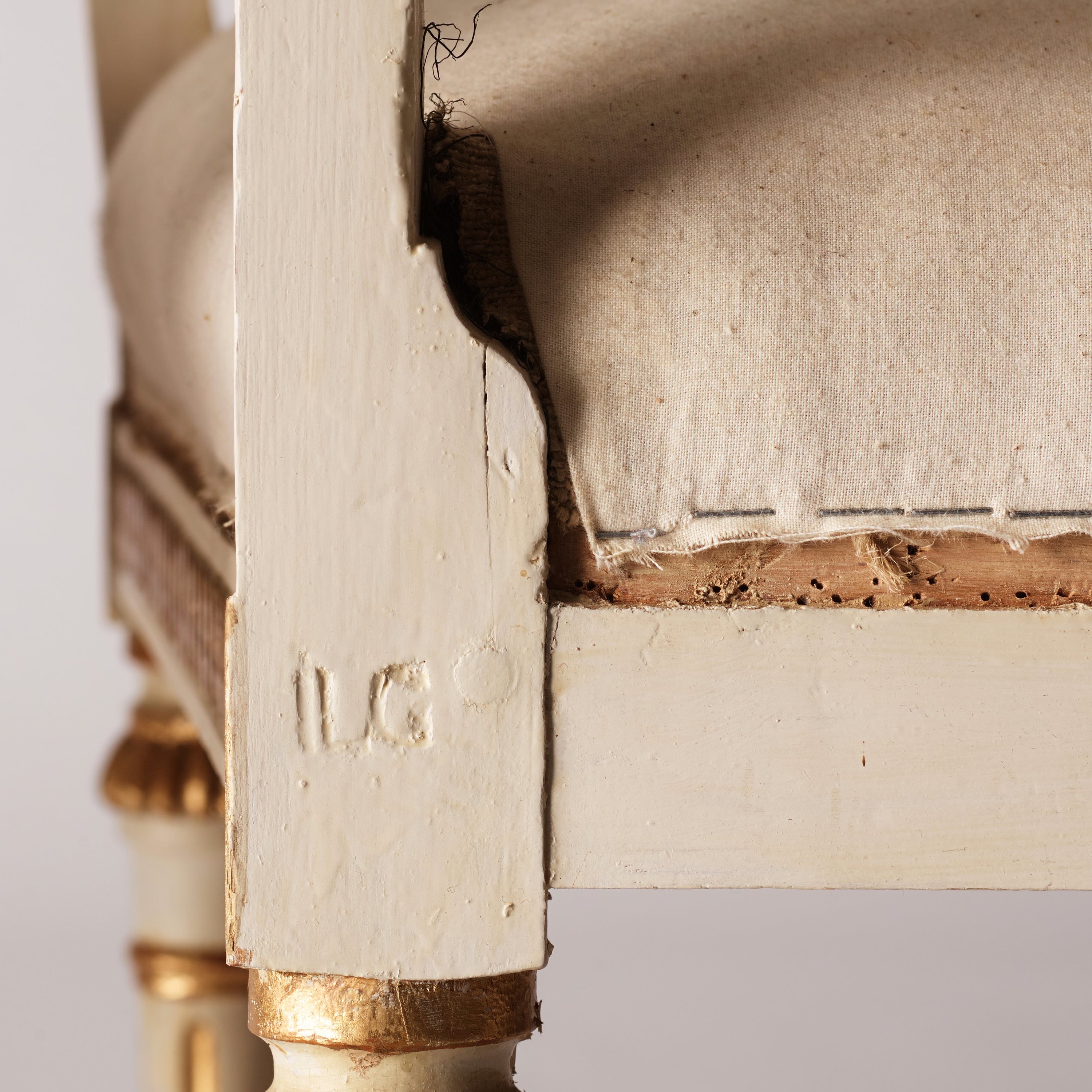 Karmstolar, ett par, av Johan Lindgren (mästare i Stockholm 1770-1800 ...