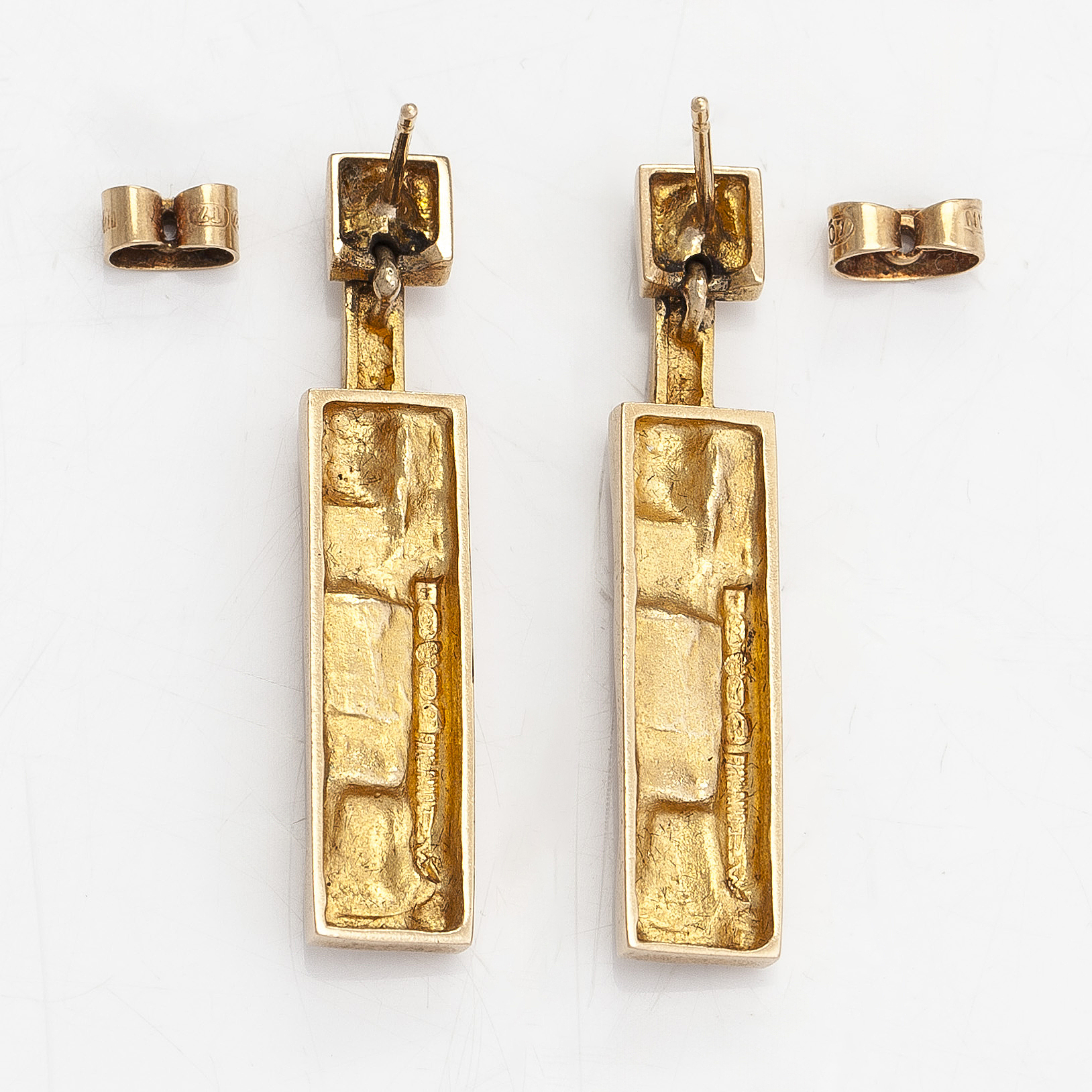 Björn Weckström, Örhängen "Tundra", 14K guld, Lapponia. - Bukowskis